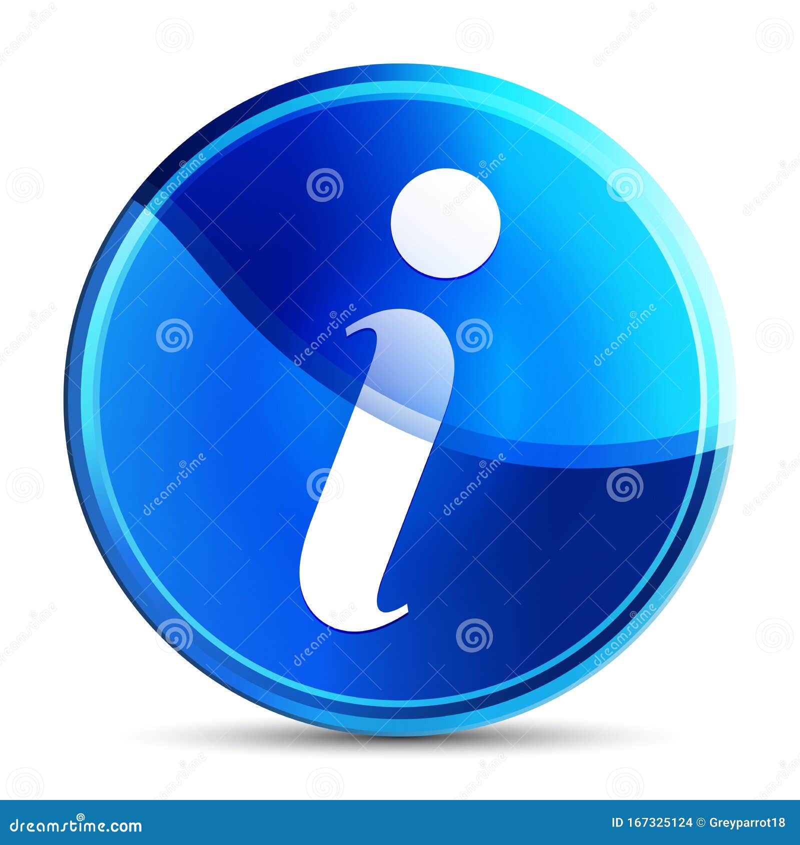 Info Icon Glassy Vibrant Sky Blue Round Button Illustration Stock ...