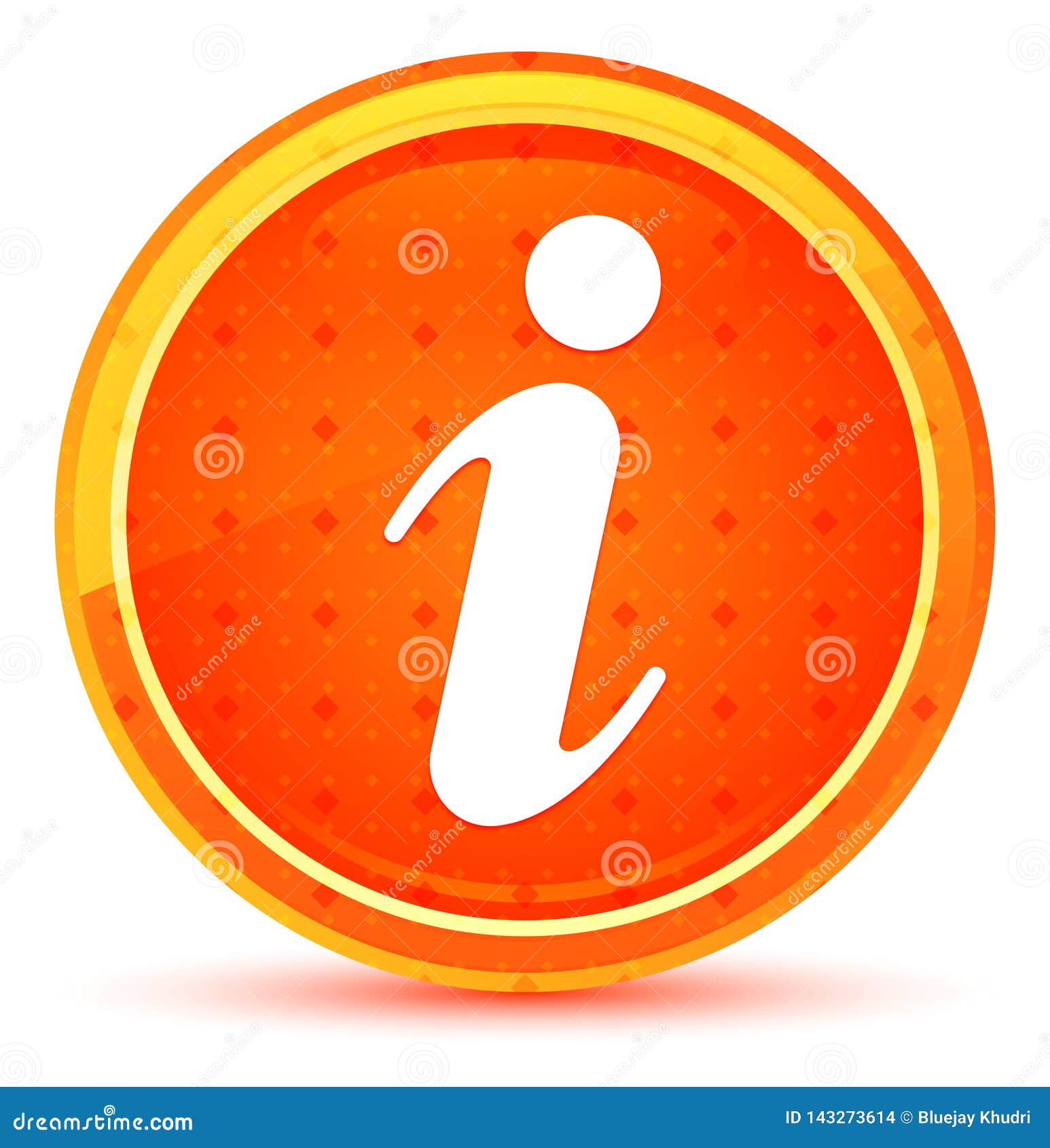 Info Icon Natural Orange Round Button Stock Illustration - Illustration ...