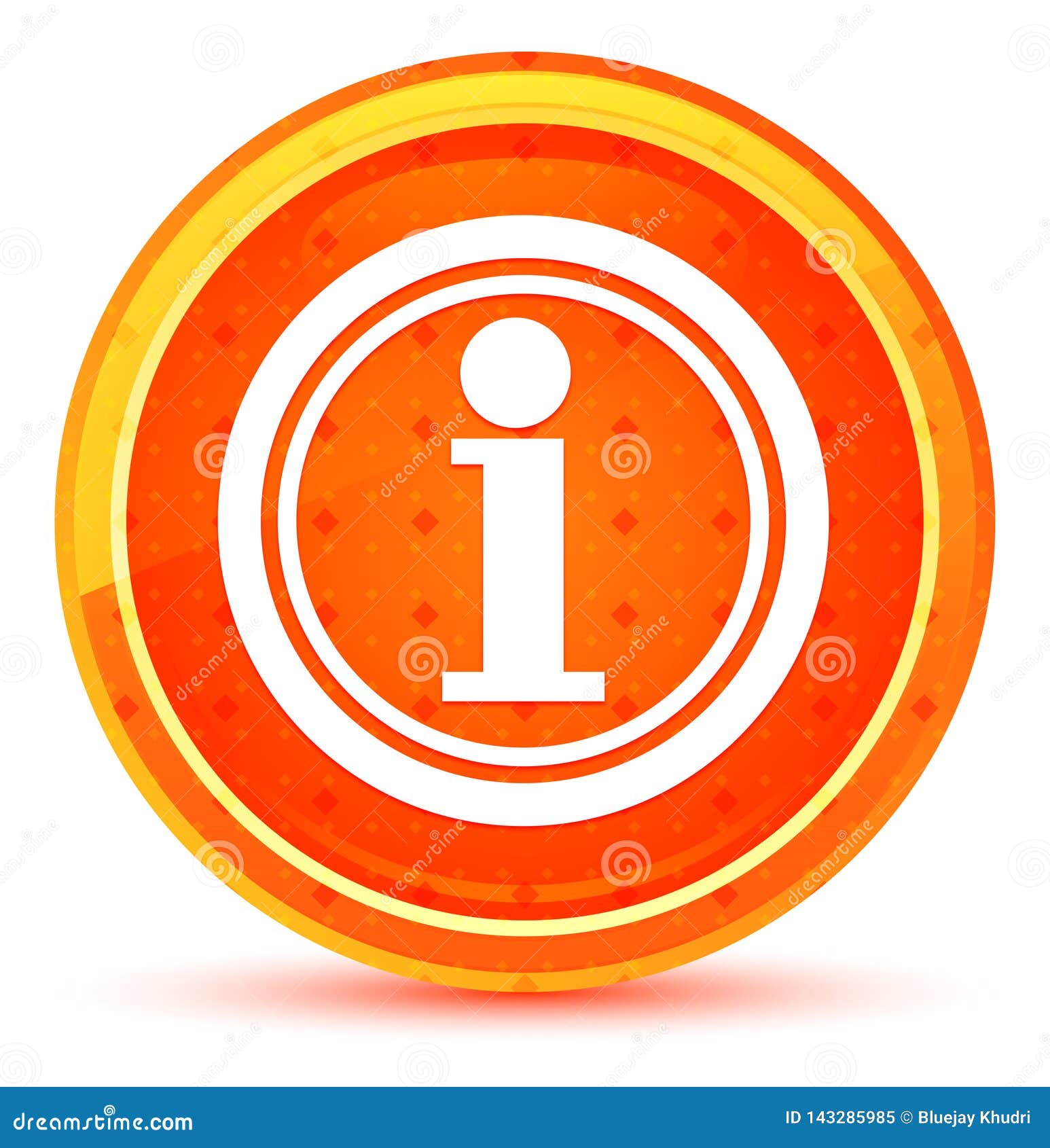 Info Icon Natural Orange Round Button Stock Illustration - Illustration ...