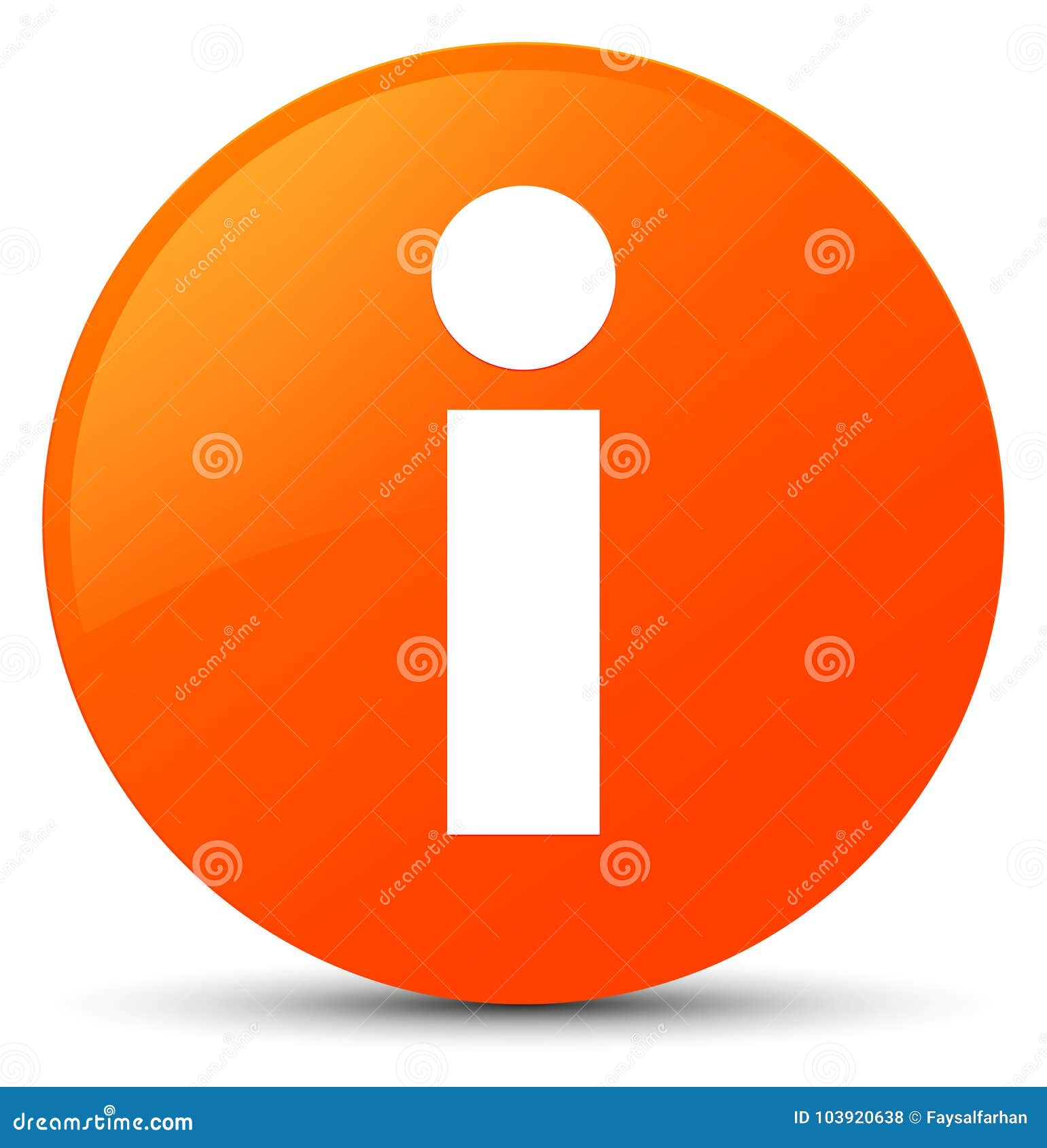 Info Icon Orange Round Button Stock Illustration - Illustration of ...