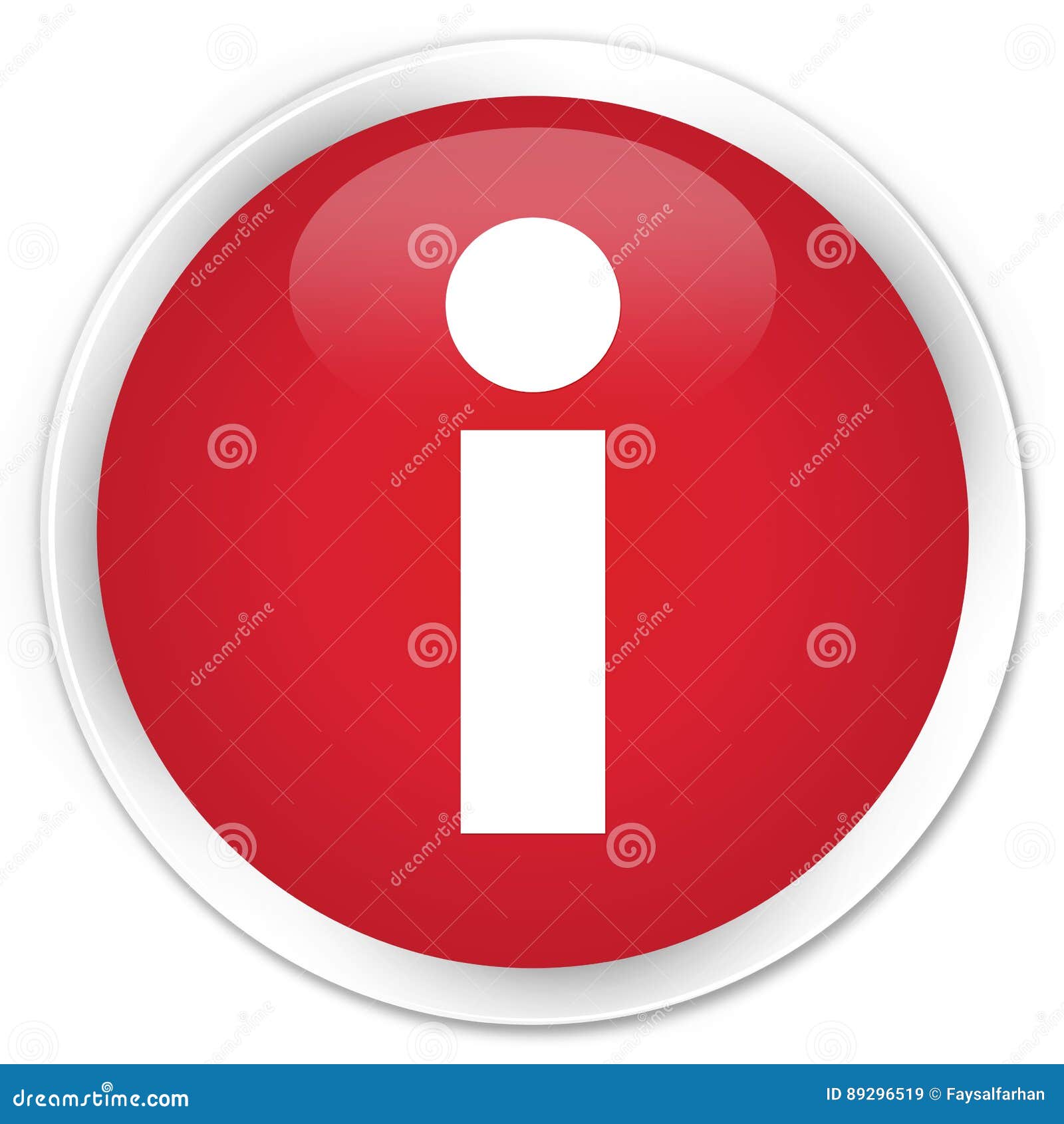 Info Icon Premium Red Round Button Stock Illustration - Illustration of ...
