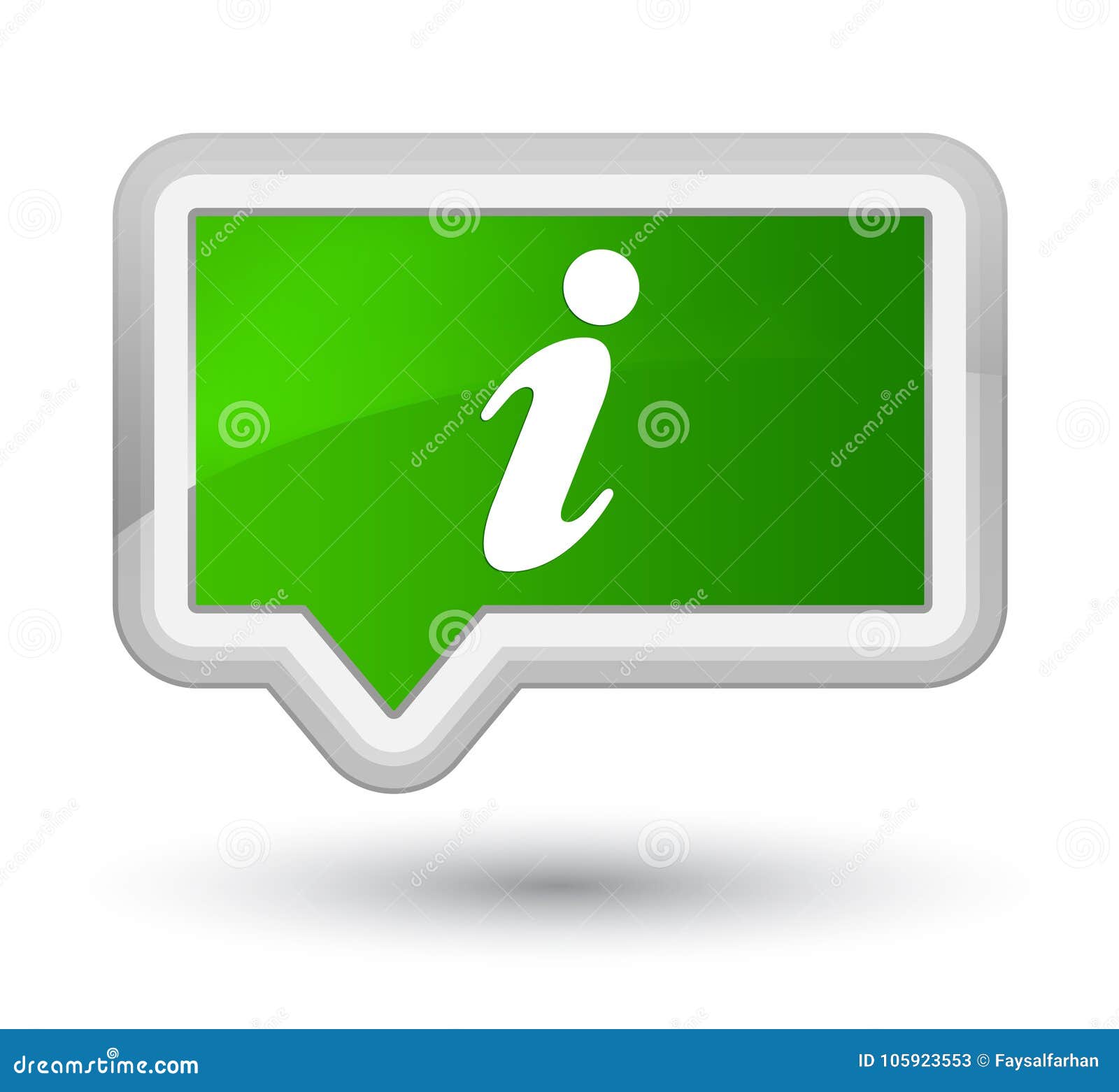 Info Icon Prime Green Banner Button Stock Illustration - Illustration ...