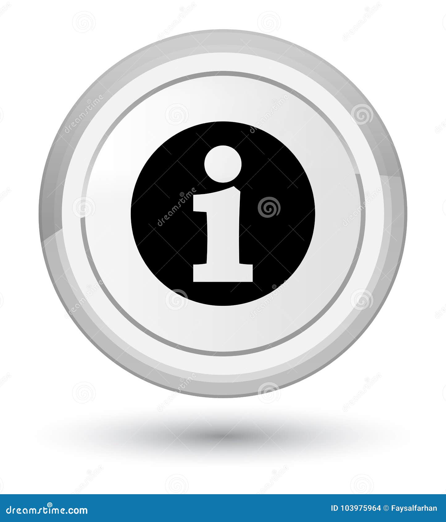 Info Icon Prime White Round Button Stock Illustration - Illustration of ...