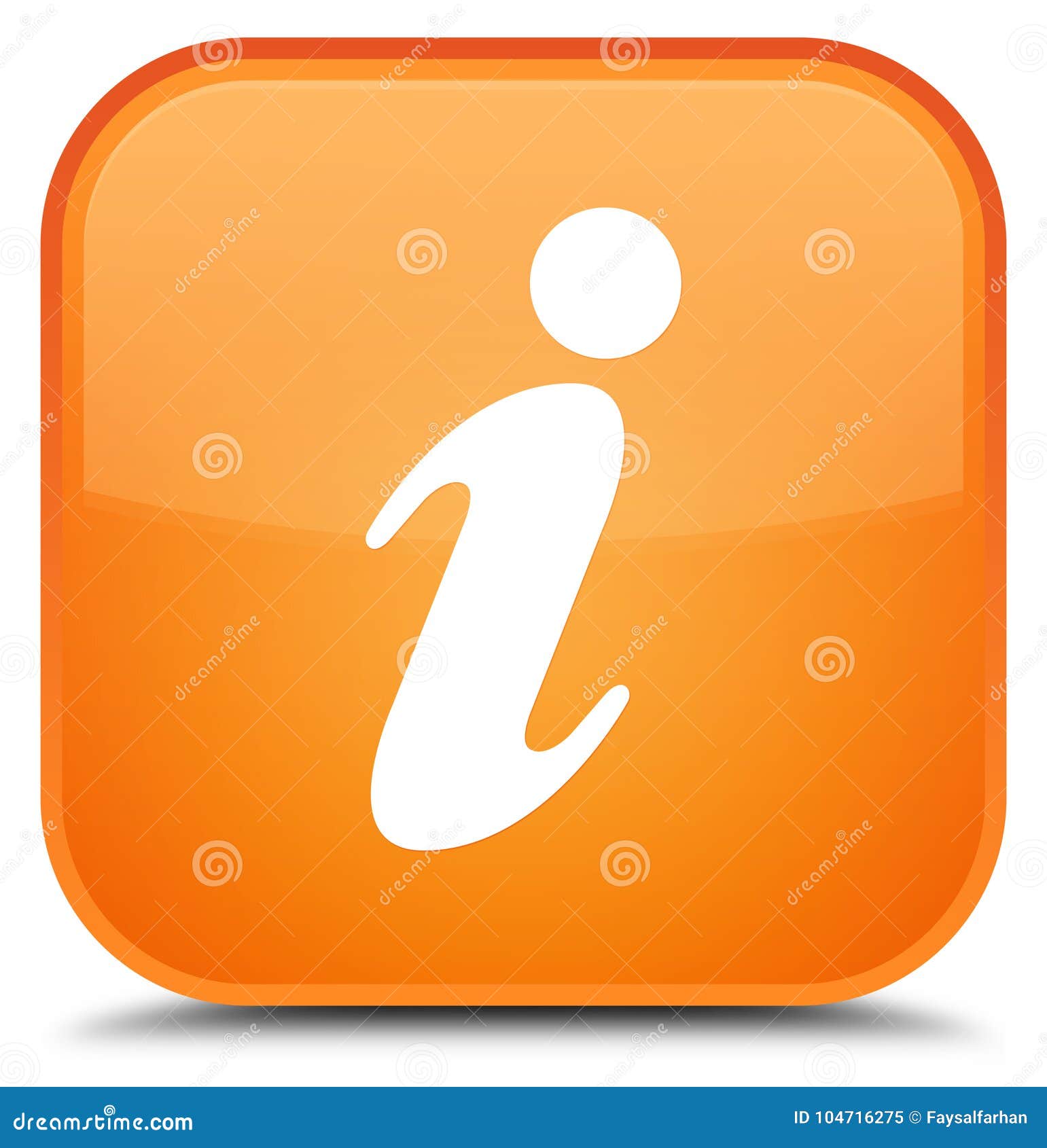 Info Icon Special Orange Square Button Stock Illustration ...