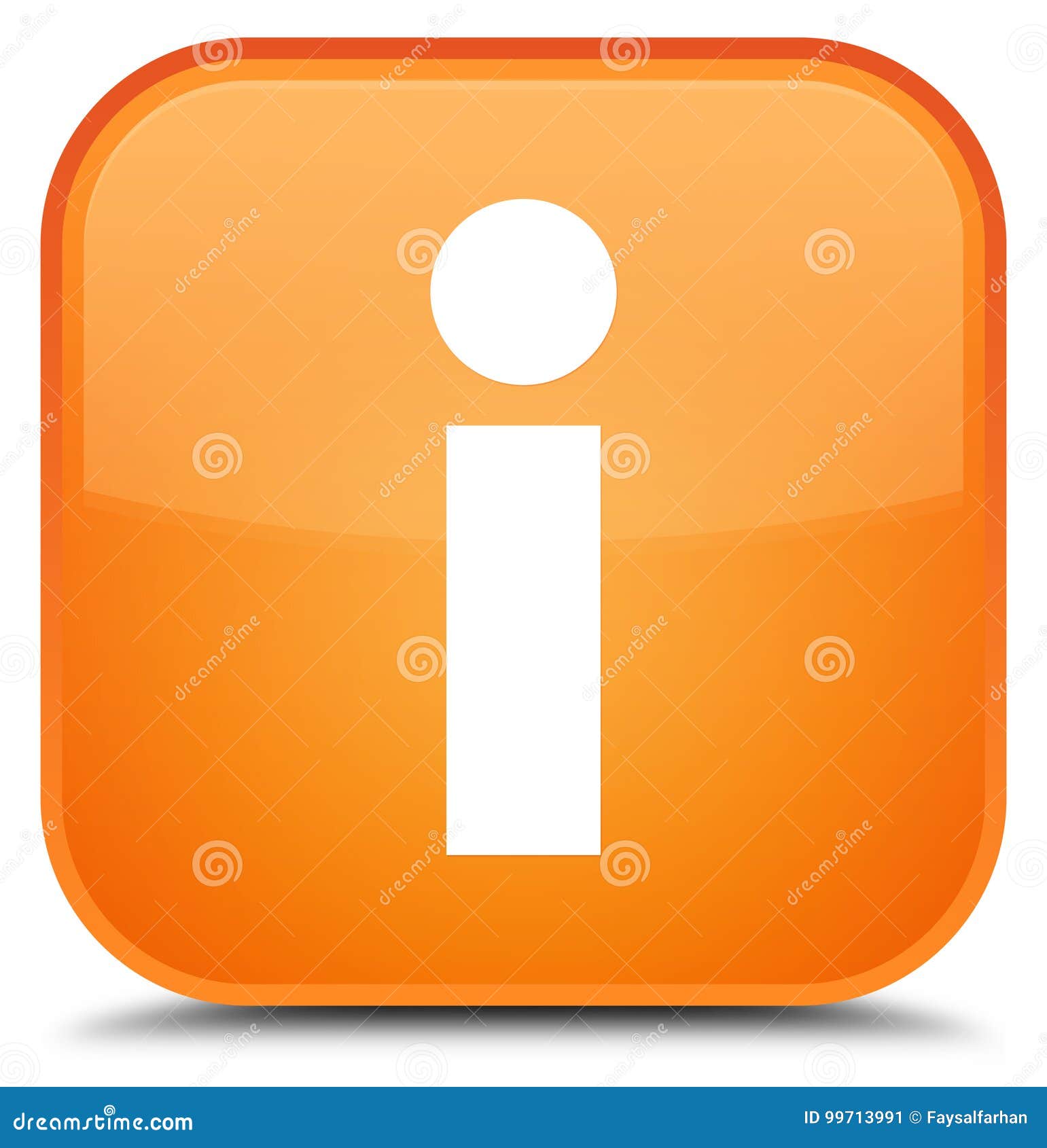 Info Icon Special Orange Square Button Stock Illustration ...