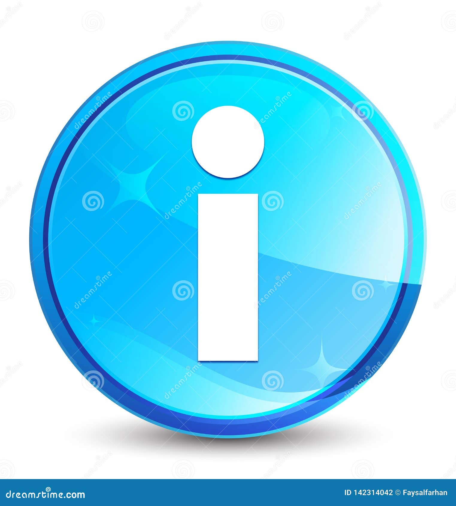 Info Icon Splash Natural Blue Round Button Stock Vector - Illustration ...