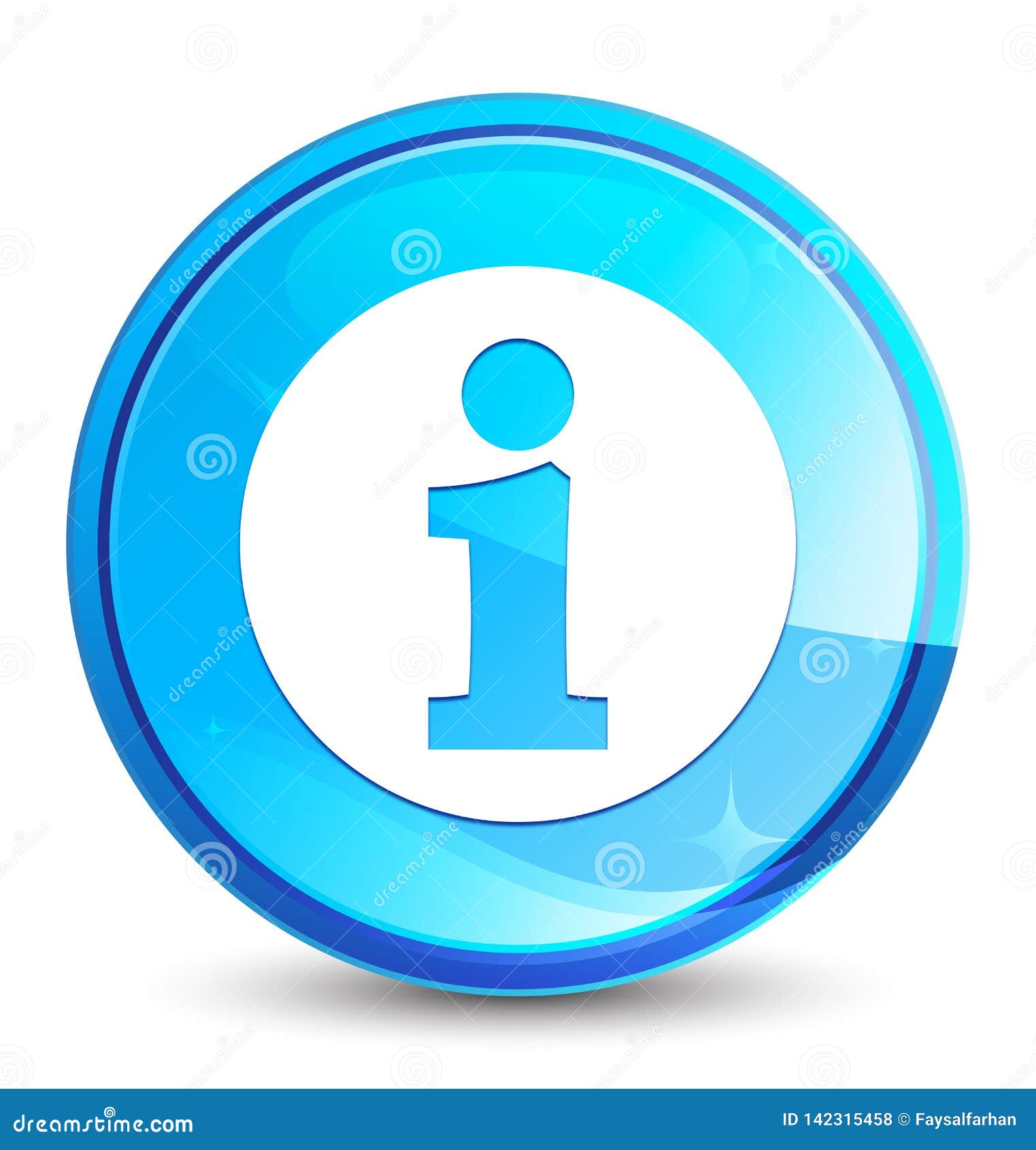 Info Icon Splash Natural Blue Round Button Stock Vector - Illustration ...
