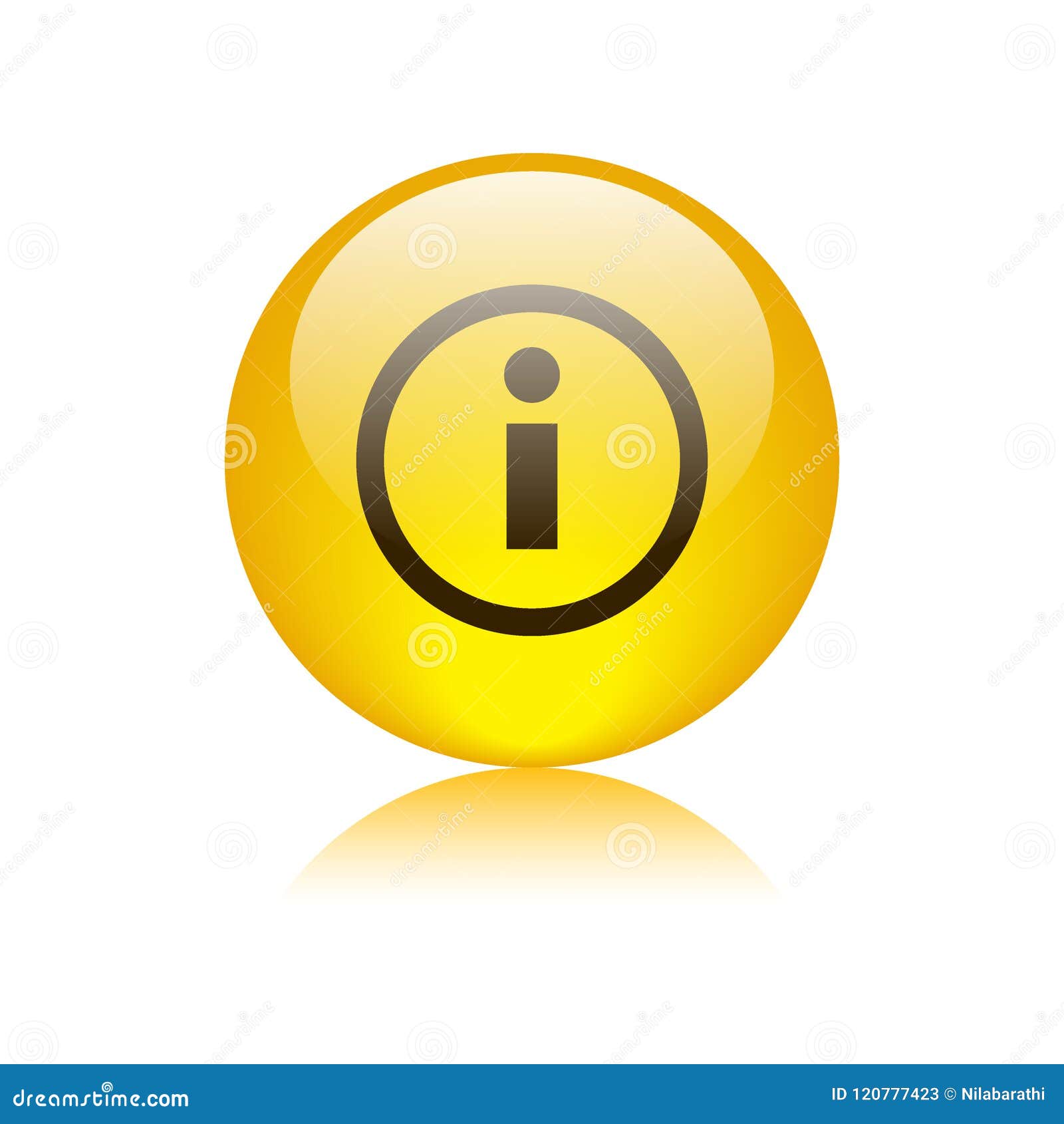 Info Icon Web Button Golden Yellow Stock Illustration - Illustration of ...