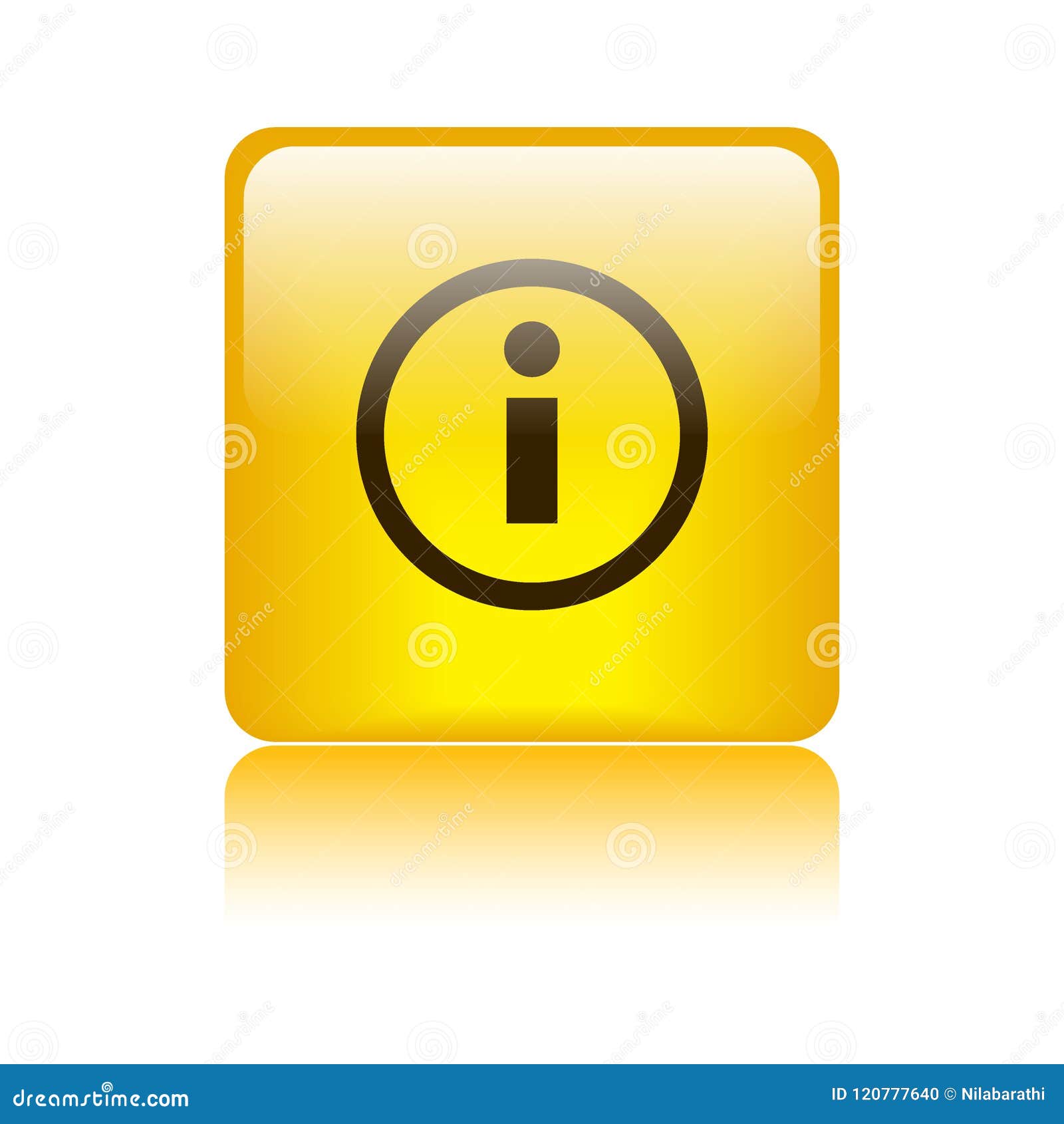 Info Icon Web Button Golden Yellow Stock Illustration - Illustration of ...