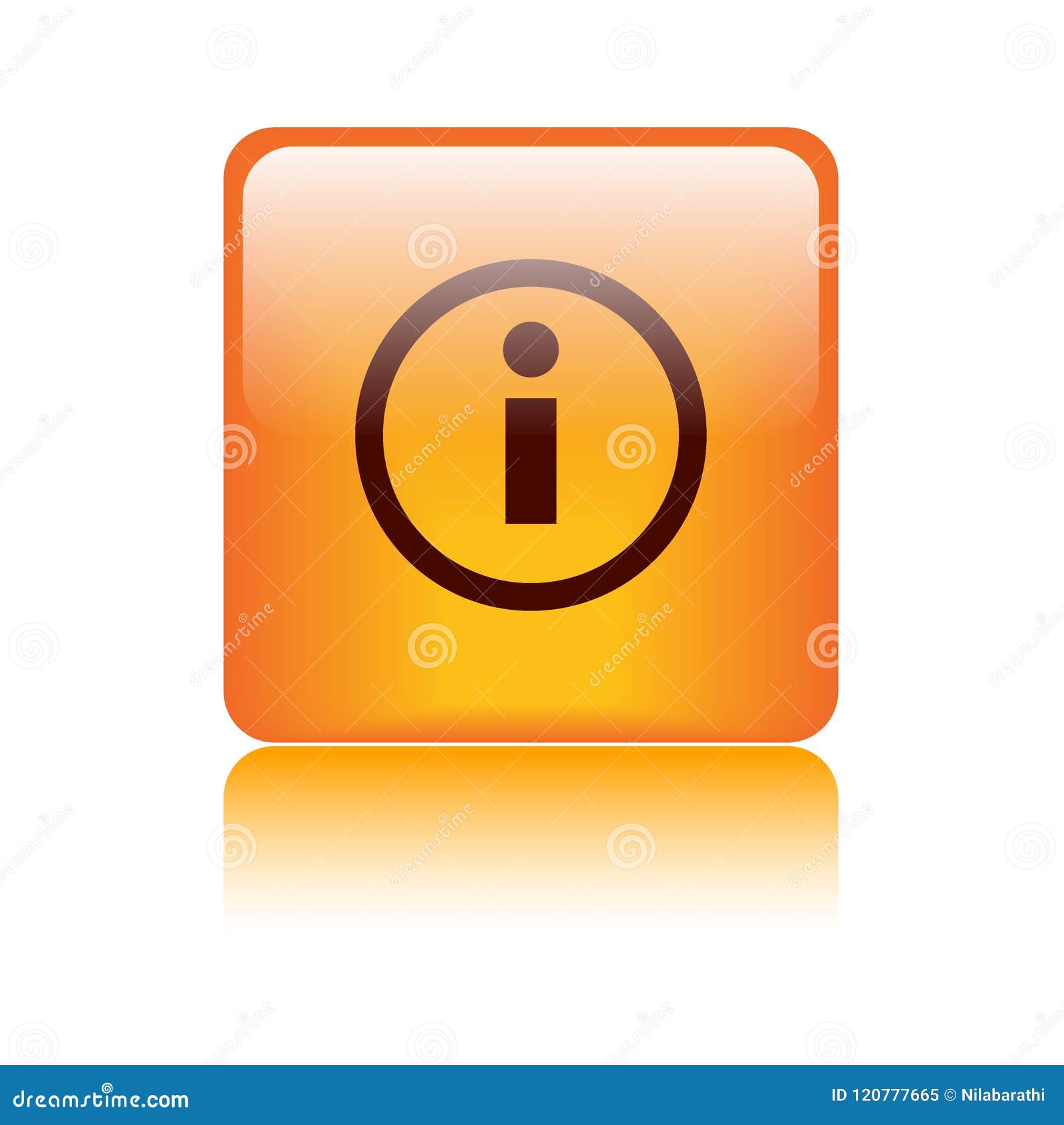 Info Icon Web Button Orange Stock Illustration - Illustration of doubt ...