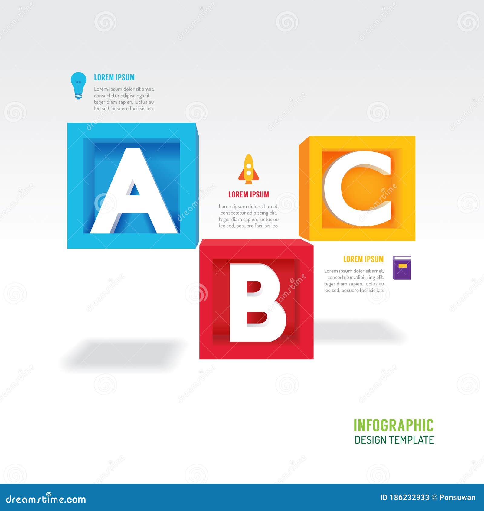 Infographic Education Box Step Concept Design Template. Stock Vector ...