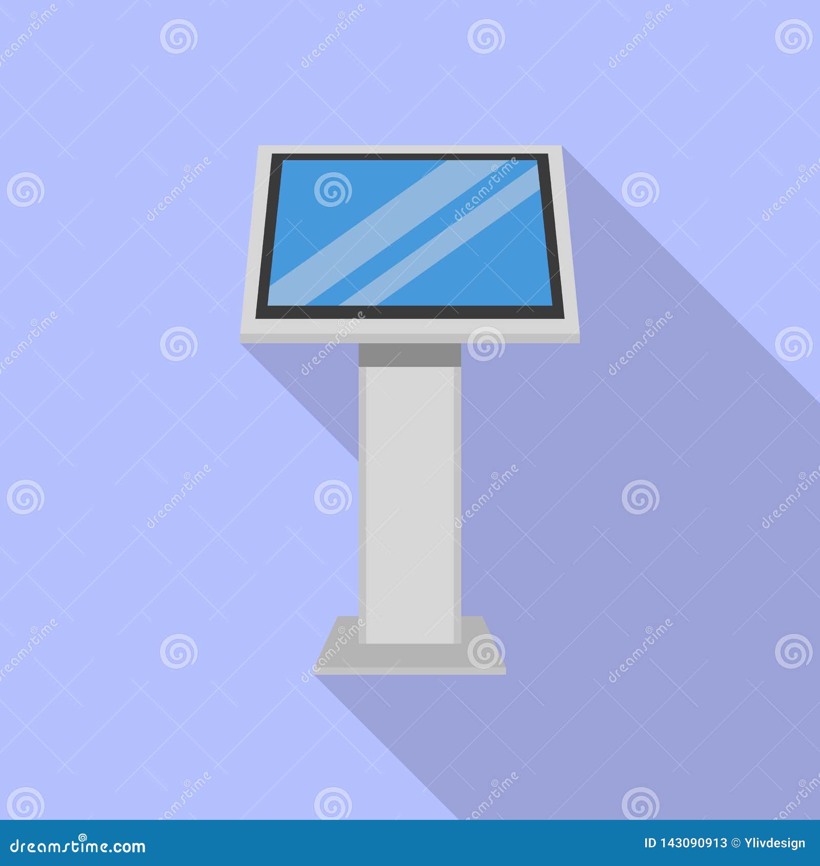 Info Kiosk Icon, Flat Style Stock Vector - Illustration of card, design ...