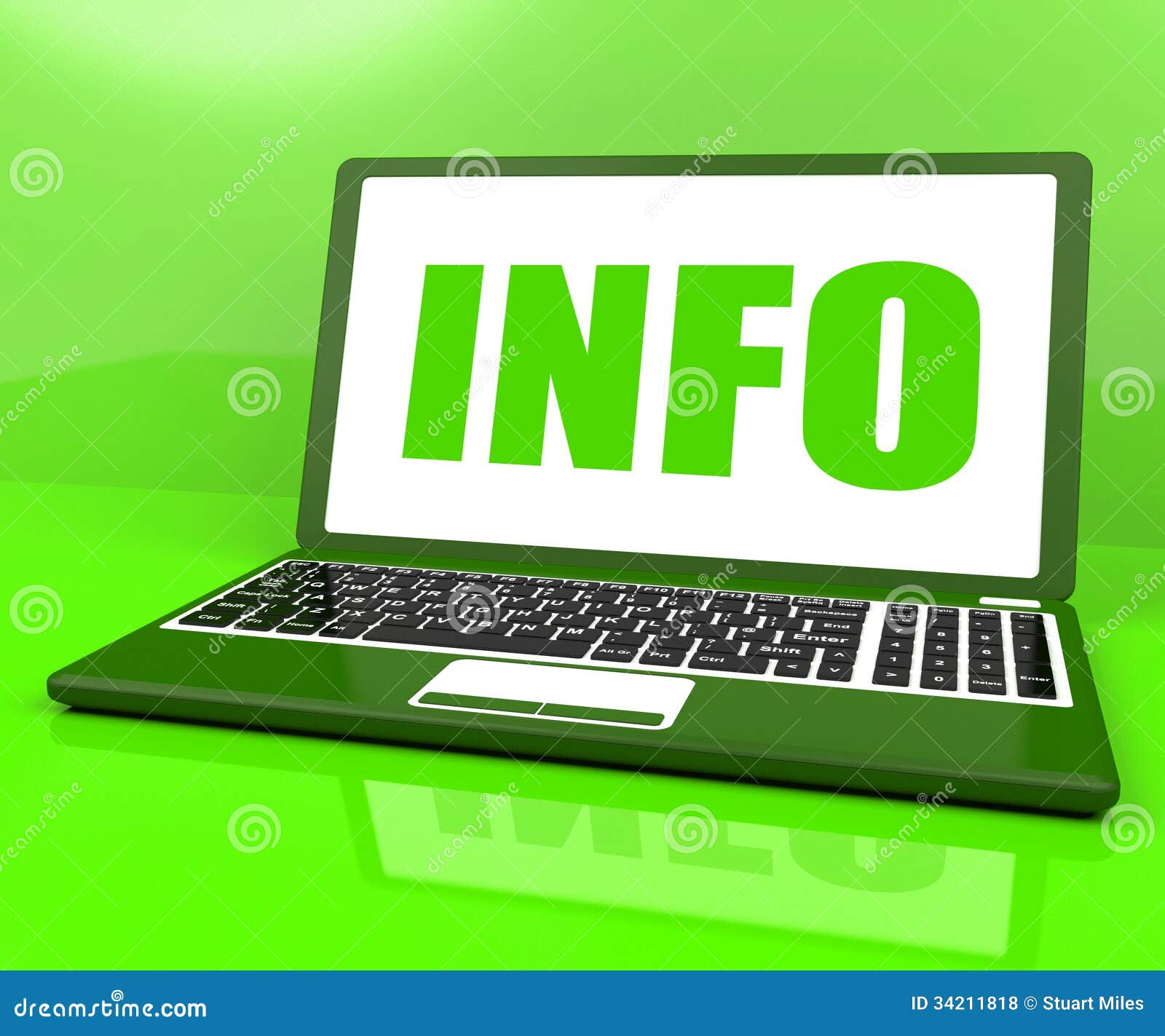Info on Laptop Means Knowledge Information Stock Illustration ...