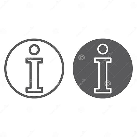 Info Line and Glyph Icon, Help and Inform, Information Sign, Vector ...