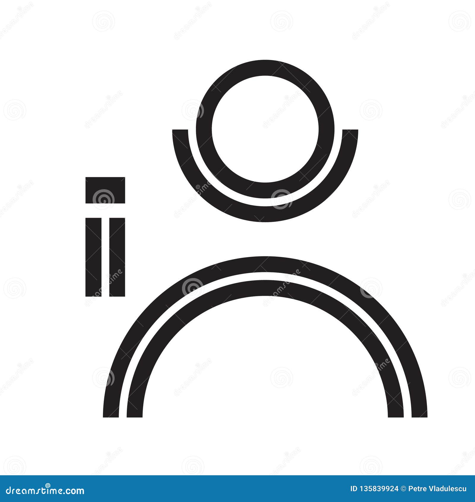 Info Man User Outline Icon Vector Stock Vector - Illustration of ...