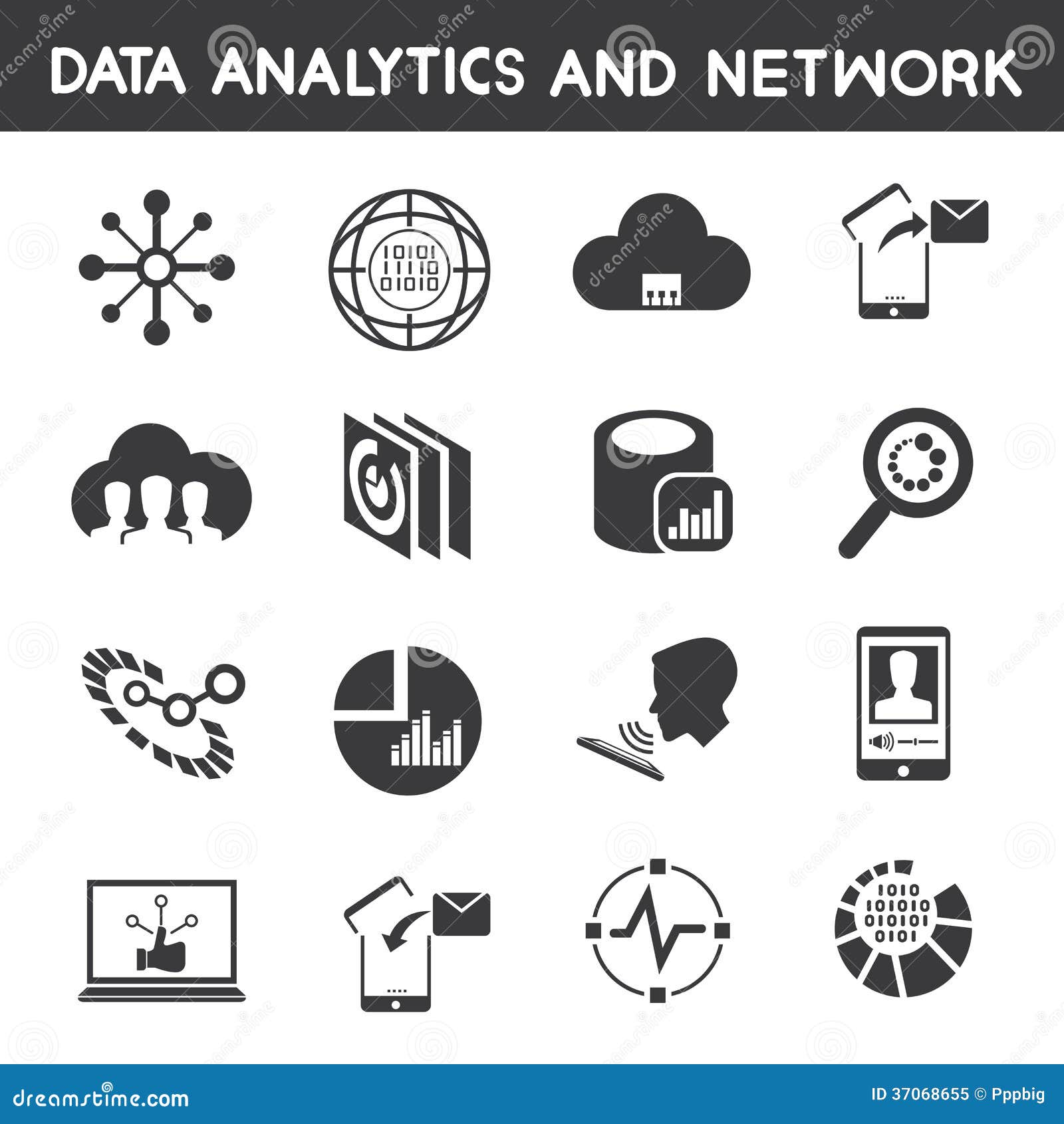 Info Management, Data Analytic Icons Stock Illustration - Illustration ...