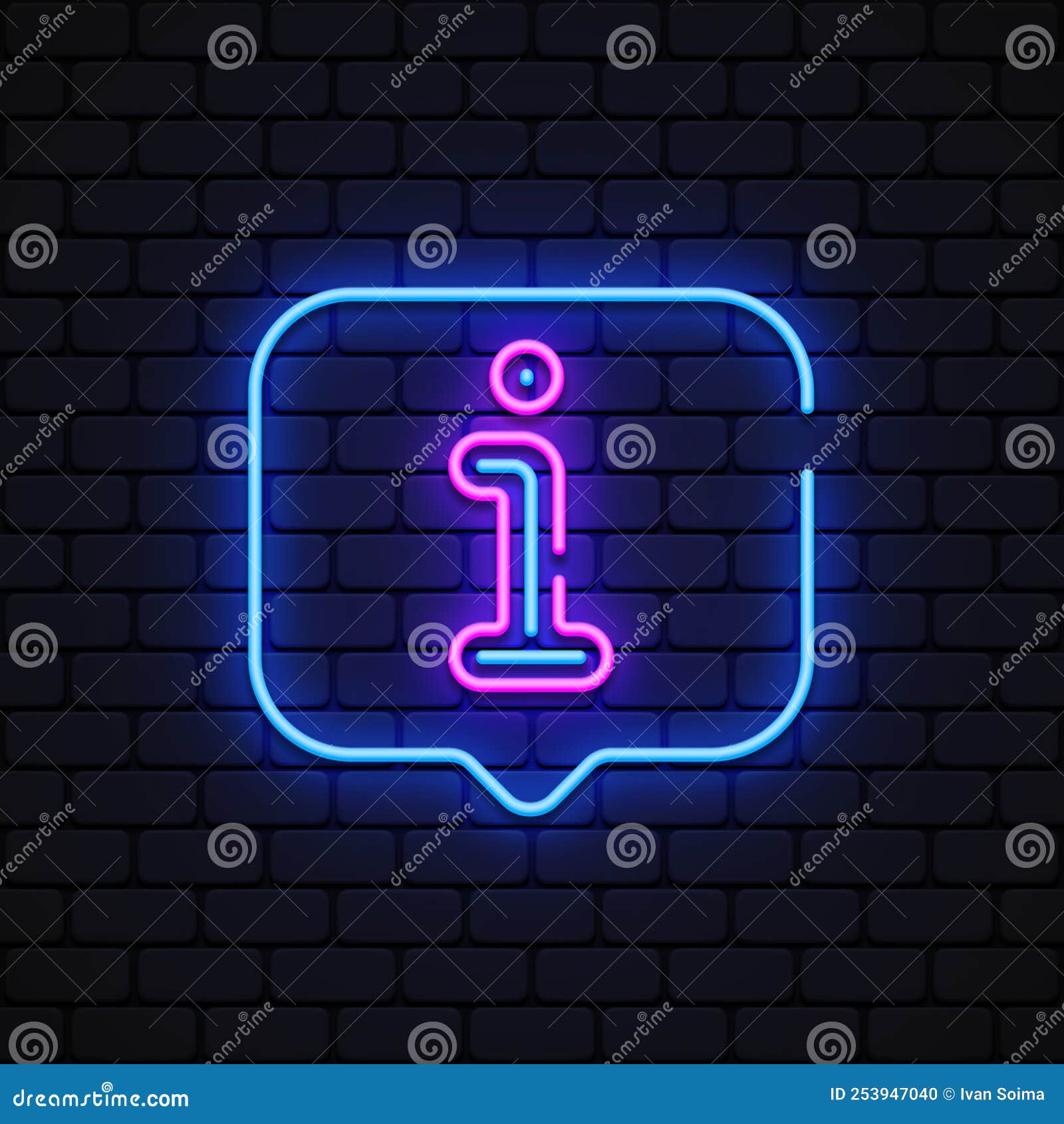 Info Neon, Great Design for Any Purposes. Vector Illustration Stock ...