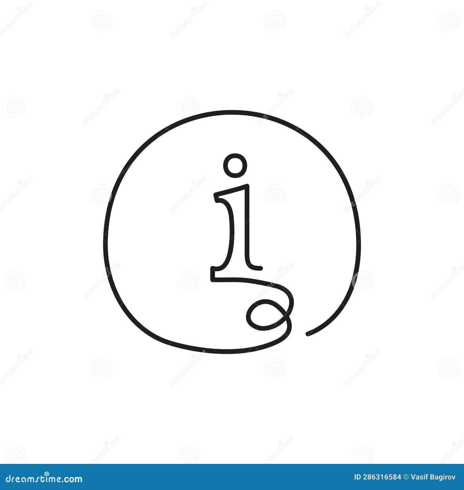Info One Line Icon. Simple One Line Vector Icon Stock Illustration ...