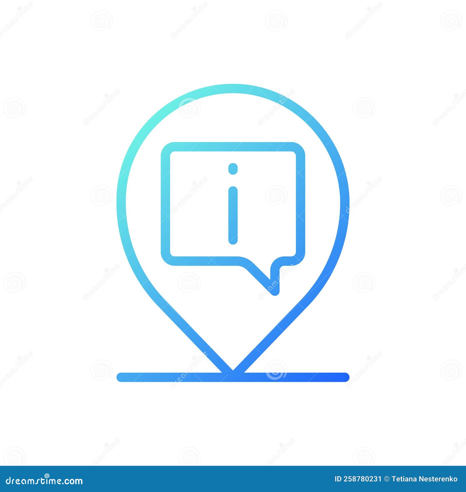 Info Pin Pixel Perfect Gradient Linear Vector Icon Stock Vector ...