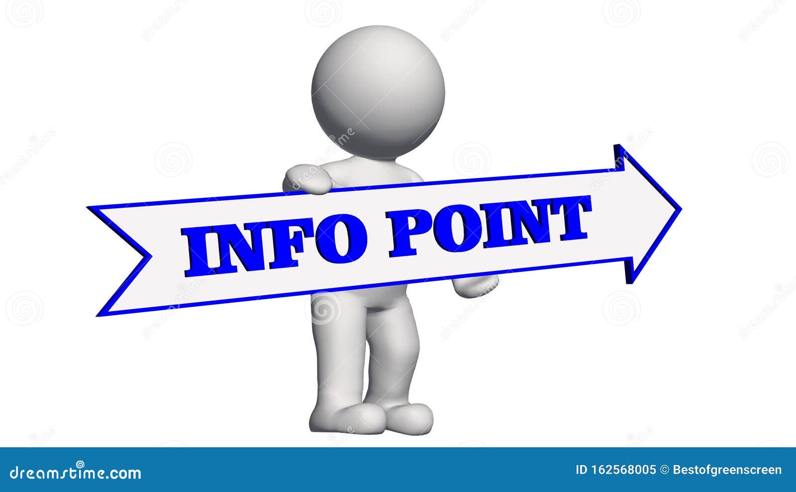 Info Point Lettering in Blue Color - Shown in a Composition of Various ...