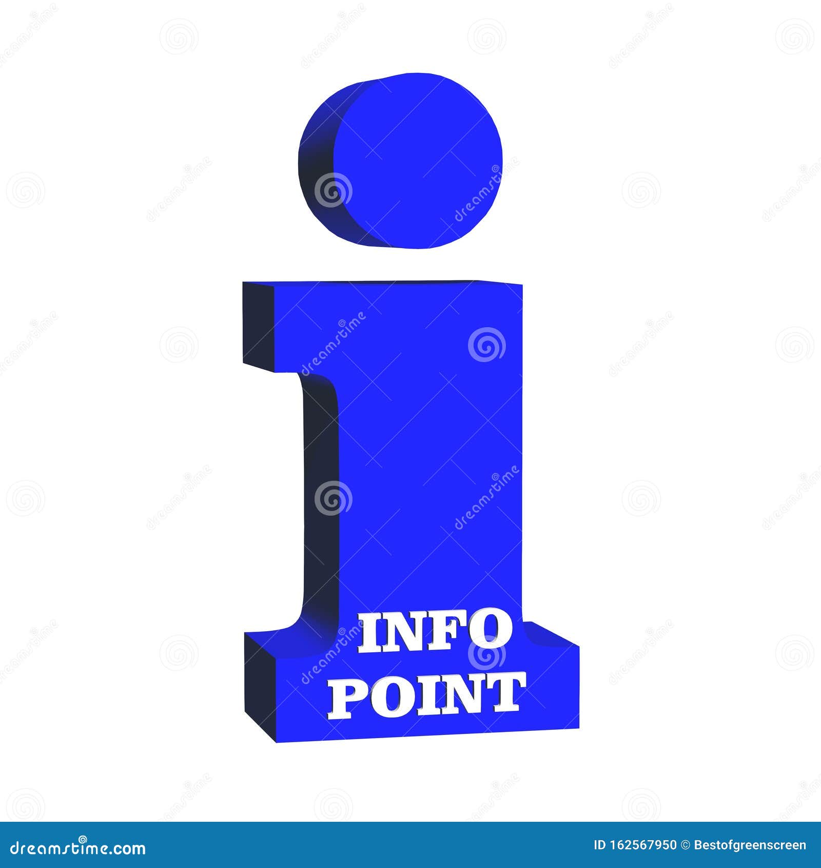 Info Point Lettering in Blue Color - Shown in a Composition of Various ...