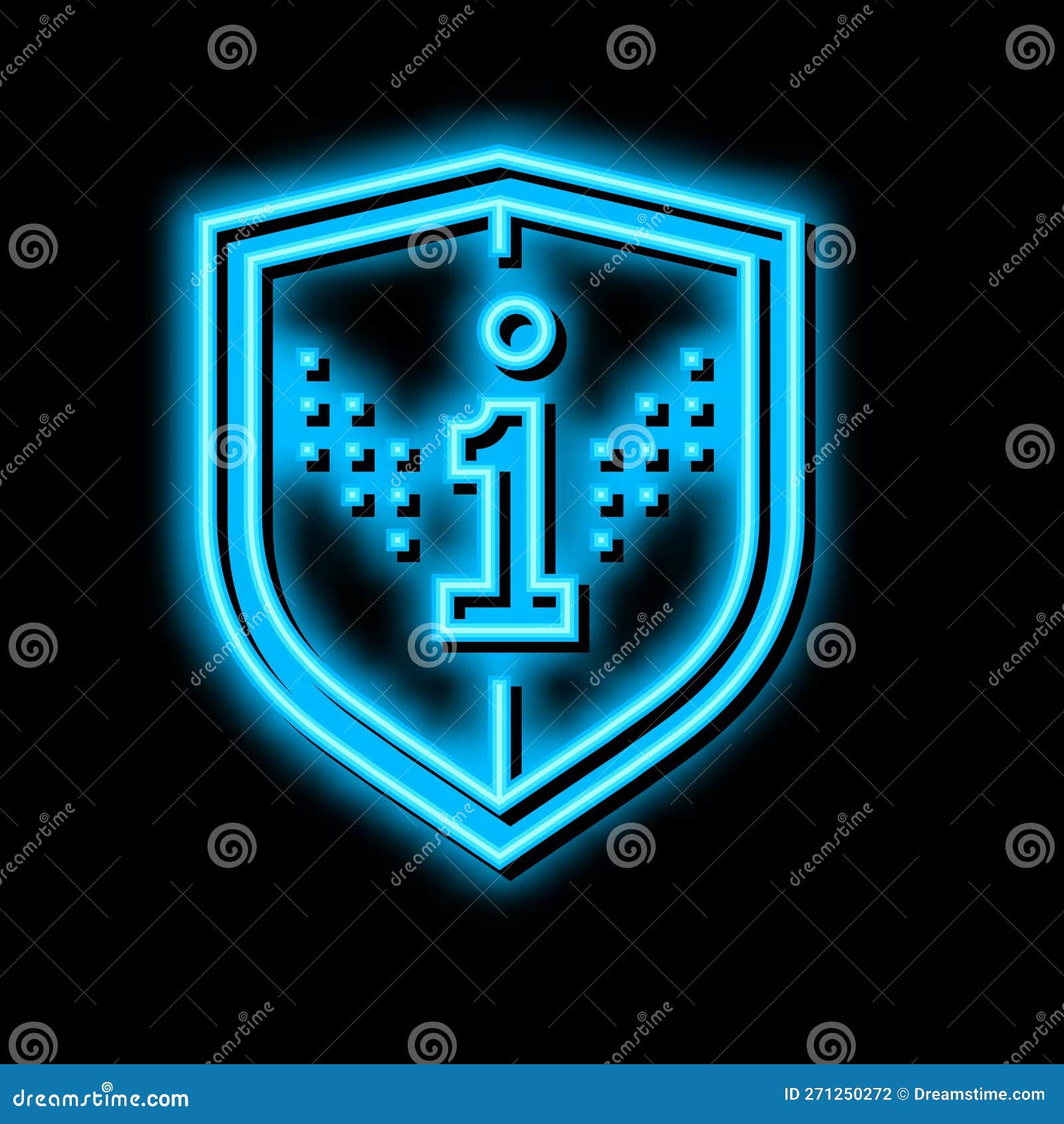 Info Protection Neon Glow Icon Illustration Stock Vector - Illustration ...