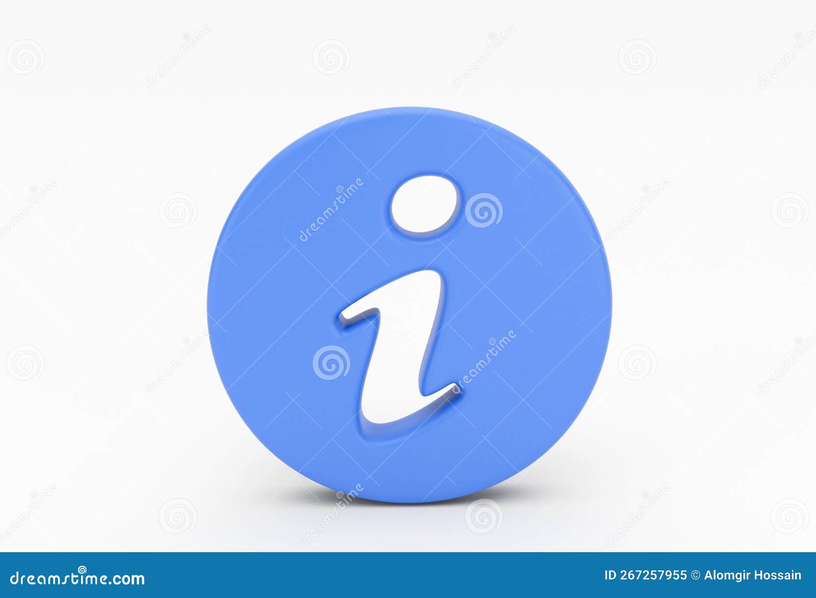 Info Sign Icon 3d Illustration Minimal Rendering on White Background ...