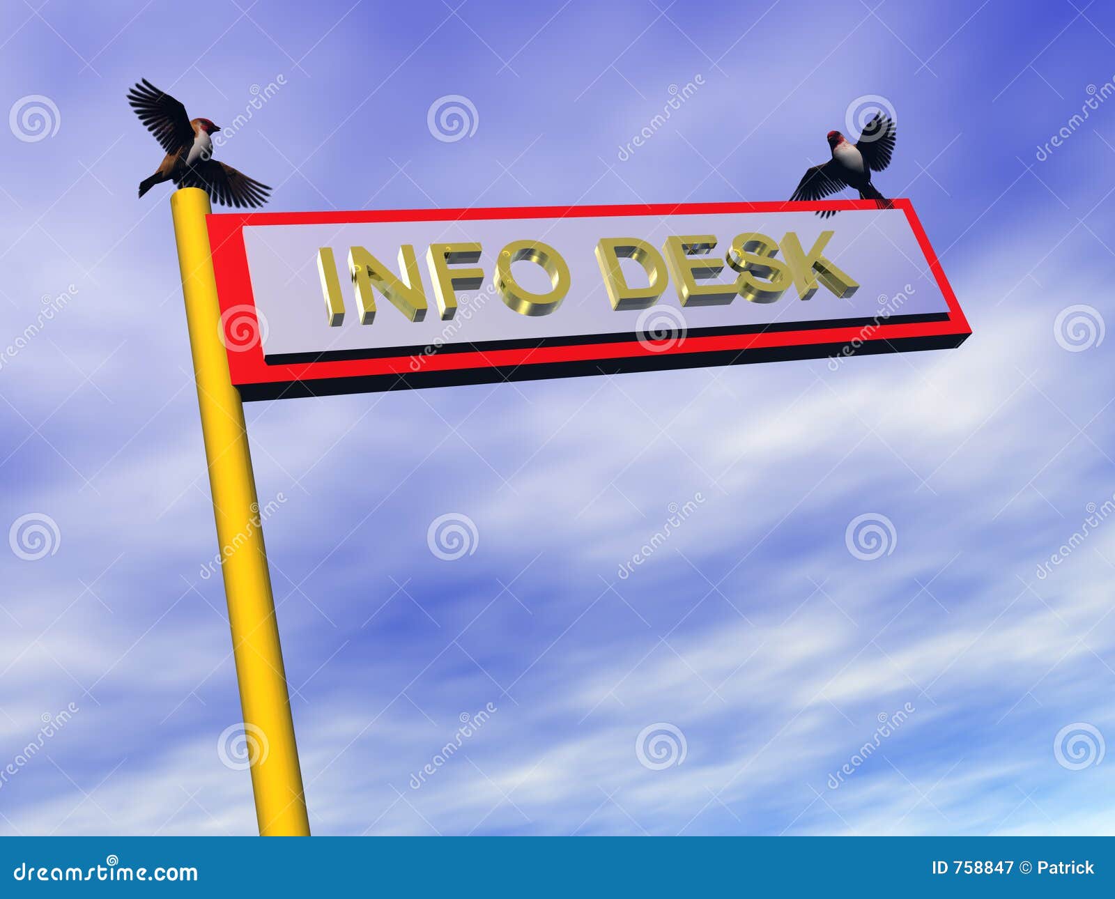 Info sign, info desk. stock illustration. Illustration of colorful - 758847