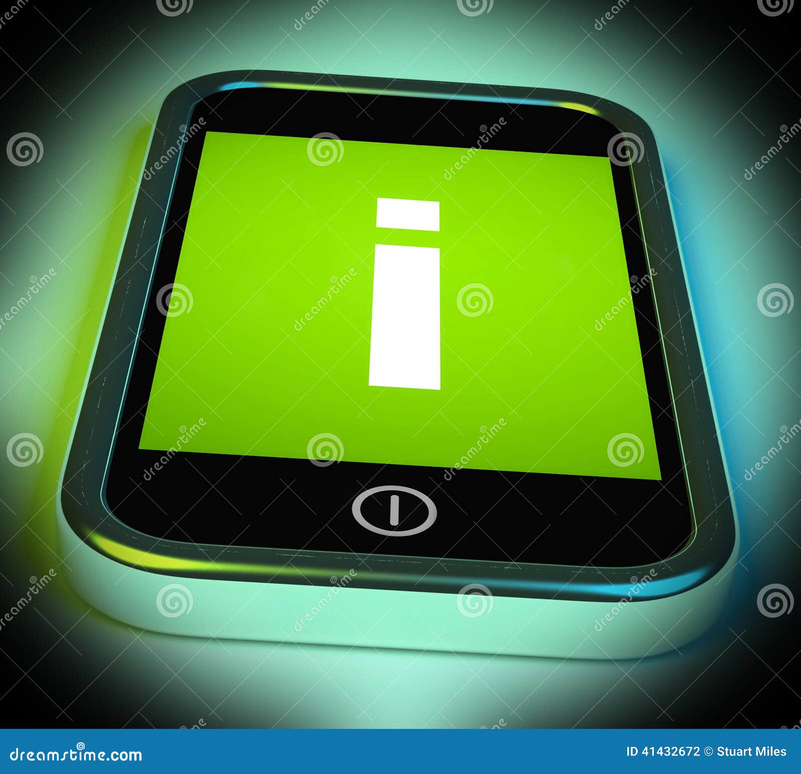 Info Sign on Mobile Shows Information and Assistance Stock Illustration ...