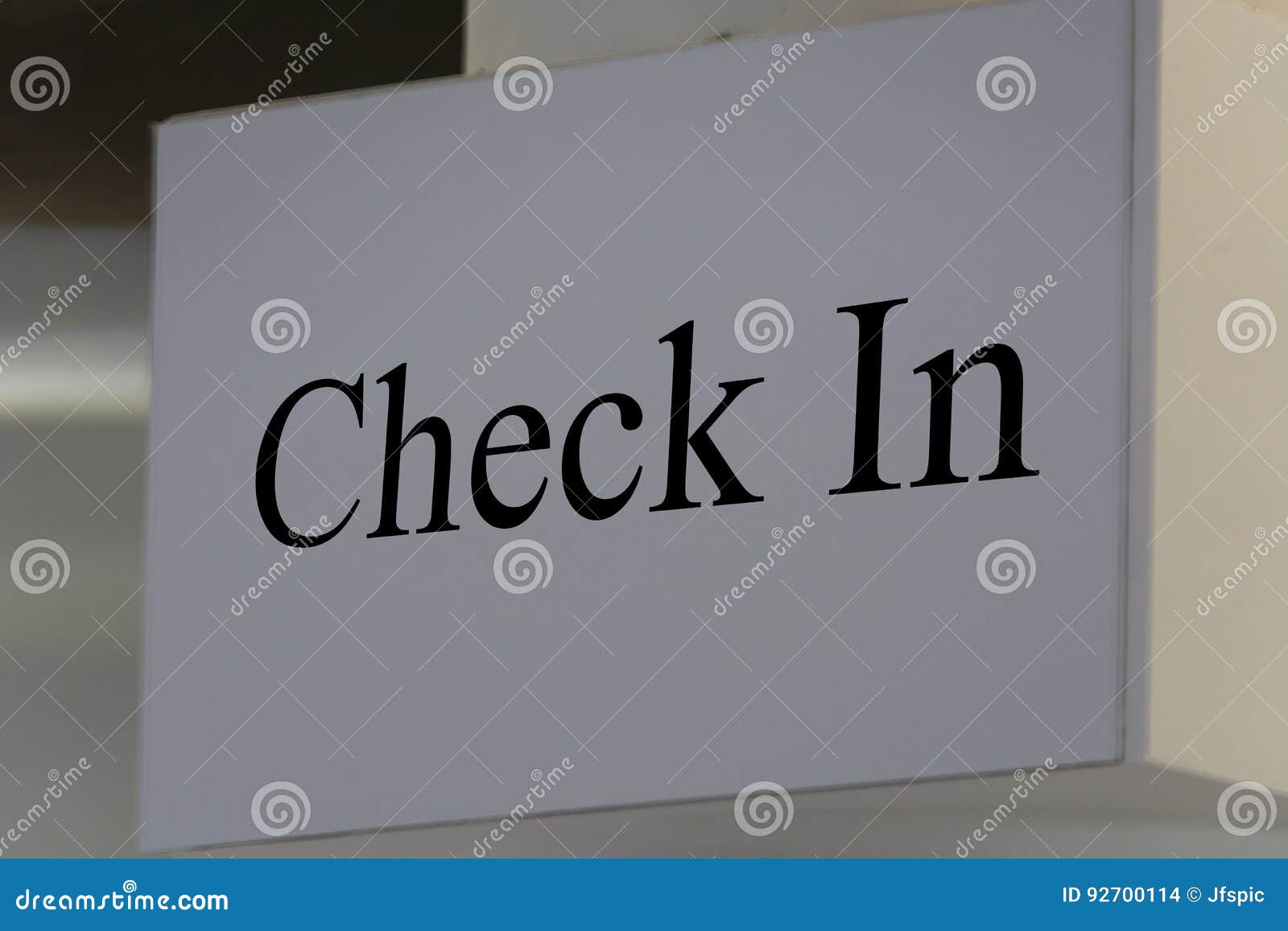 Info Signs with Lettering Check in Stock Illustration - Illustration of ...