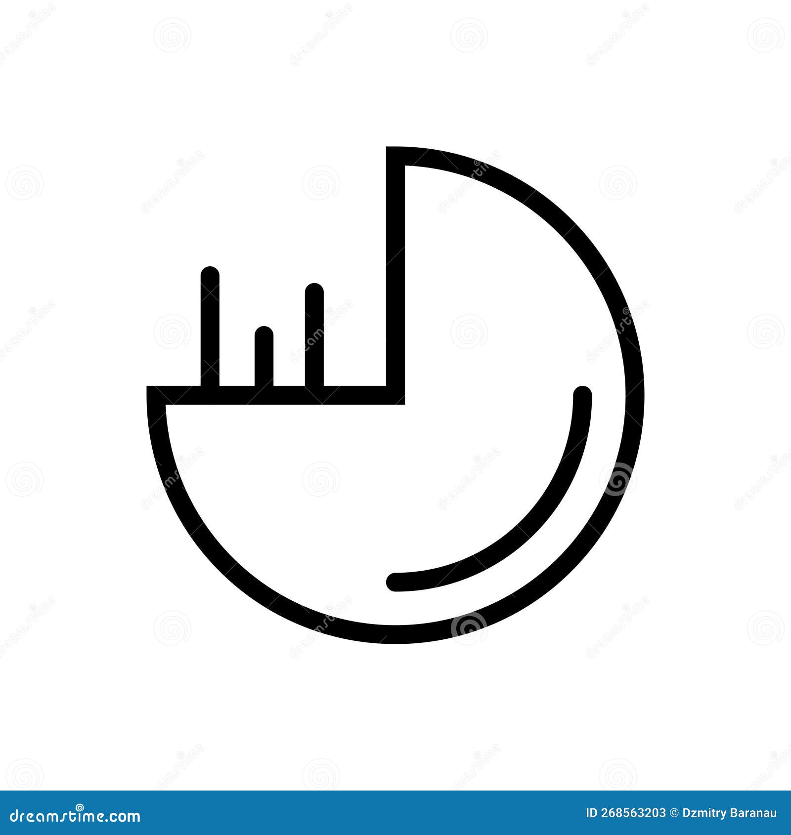 Info Stats Icon Line Isolated on White Background. Black Flat Thin Icon ...