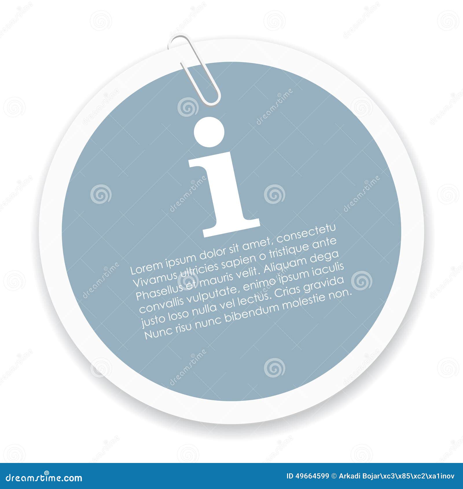 Info sticker stock vector. Illustration of office, memo - 49664599