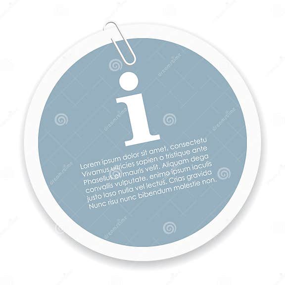 Info sticker stock vector. Illustration of office, memo - 49664599