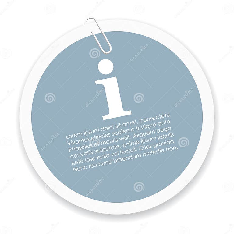 Info sticker stock vector. Illustration of office, memo - 49664599