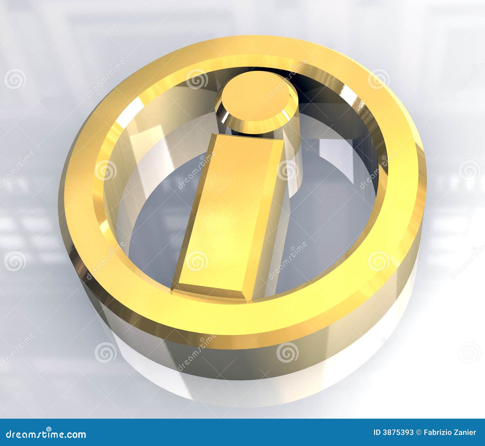 Info symbol in gold (3d) stock illustration. Illustration of symbol ...