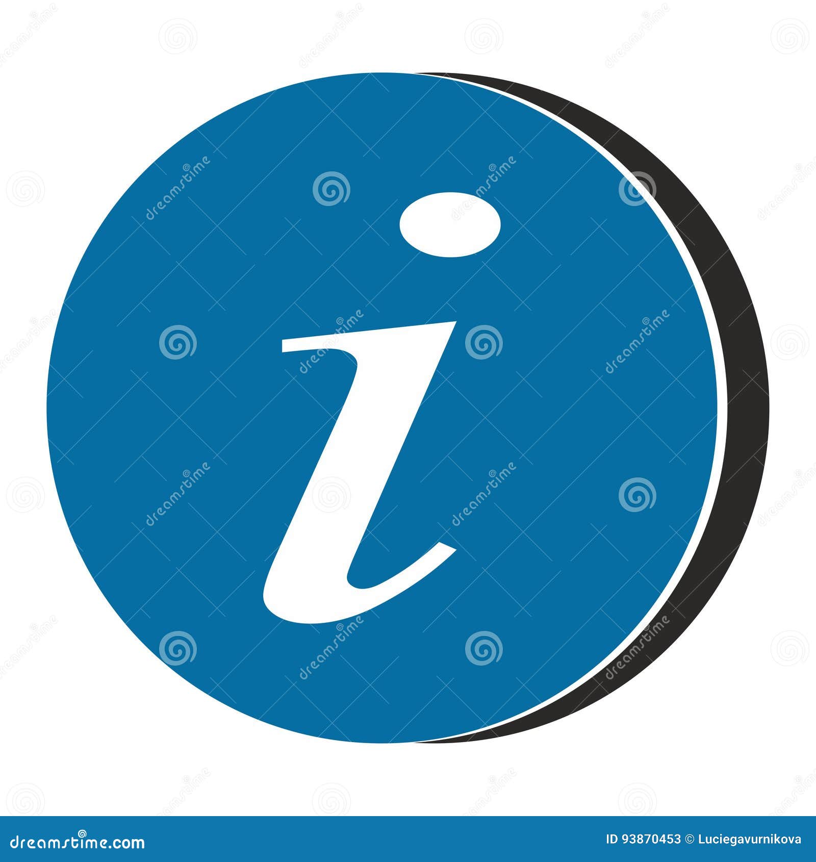Info symbol icon stock vector. Illustration of pictogram - 93870453
