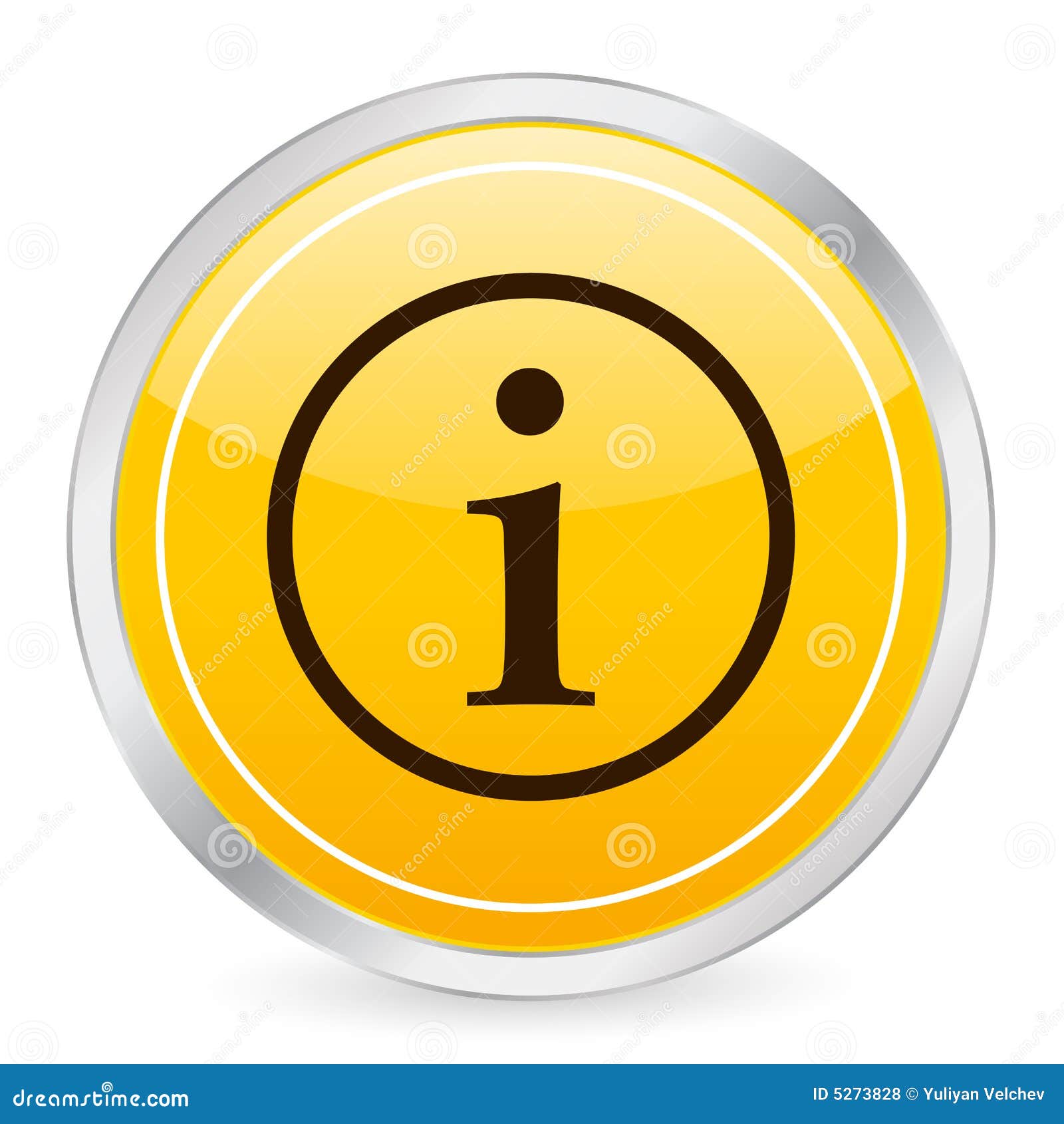 Info Symbol Yellow Circle Icon Stock Vector - Illustration of click ...