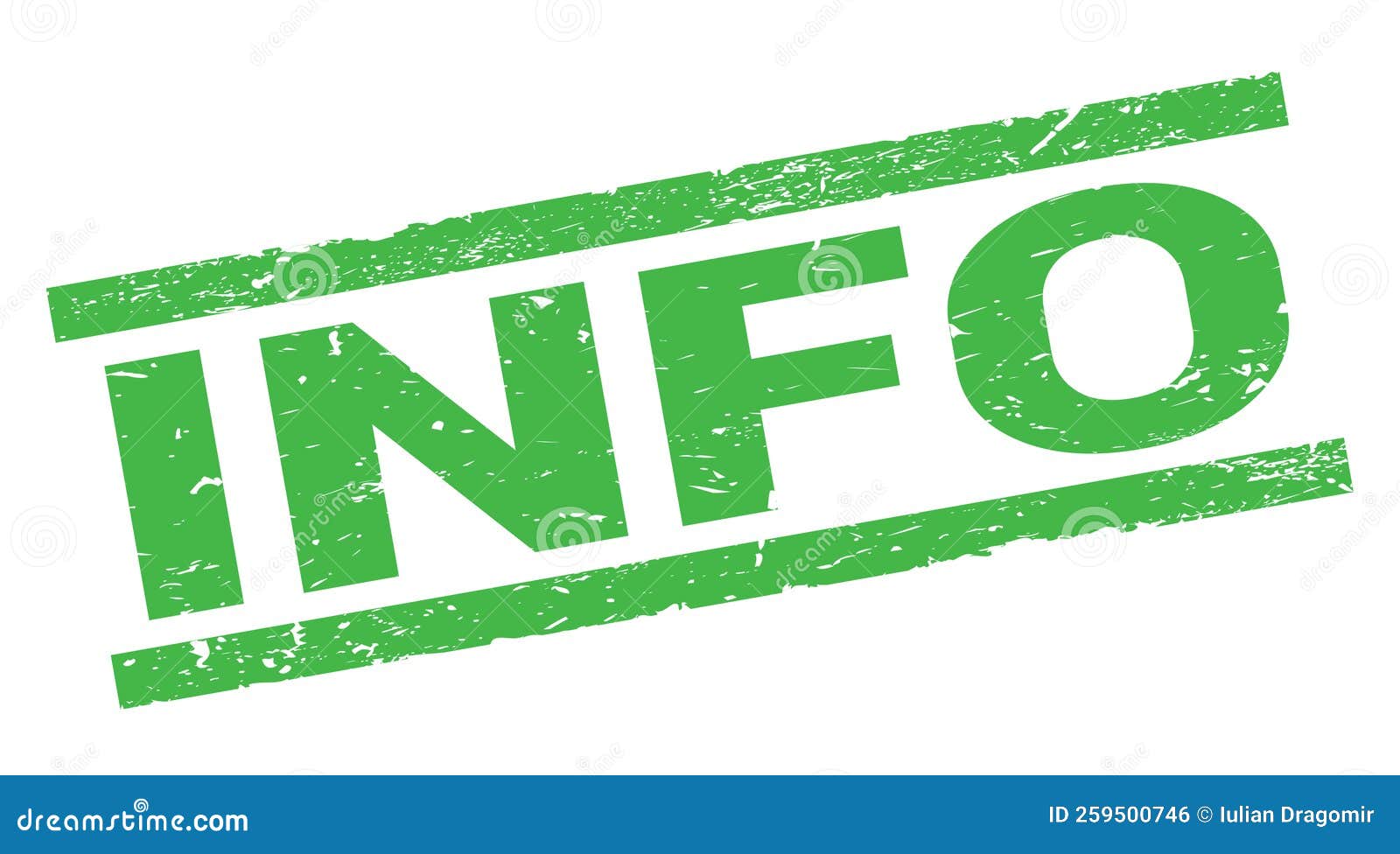 INFO Text on Green Rectangle Stamp Sign Stock Illustration ...