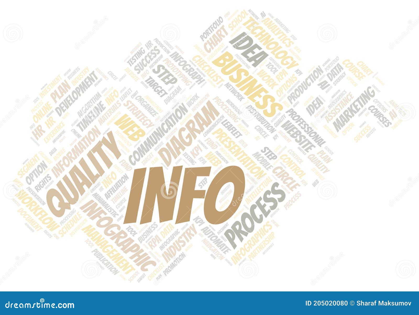 Info Typography Word Cloud Create with the Text only. Stock ...