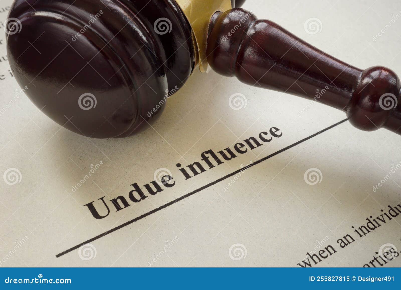 Info about Undue Influence and Gavel Near. Stock Image - Image of ...