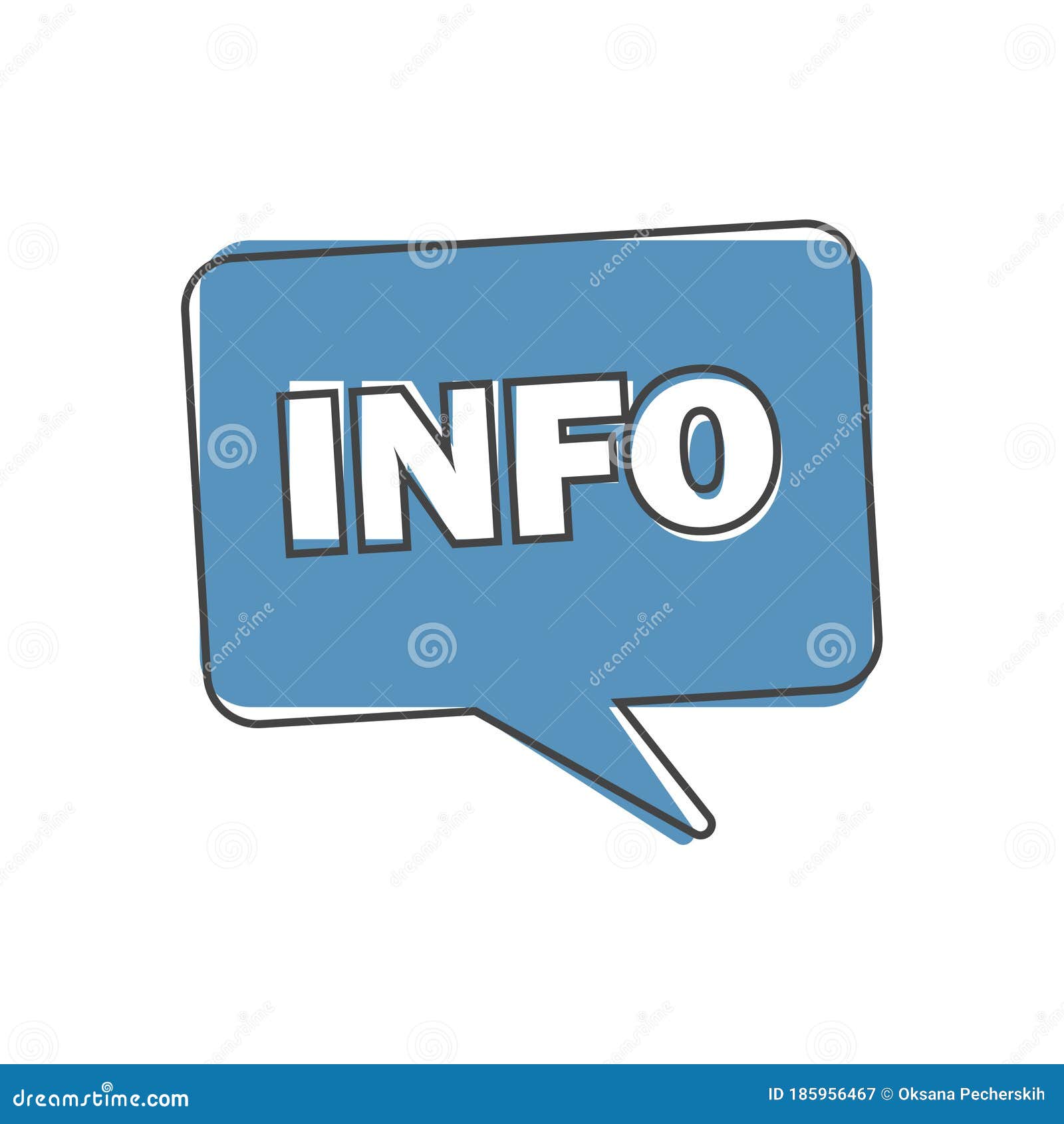 Info Vector Icon in the Cloud. Info Illlustration Cartoon Style on ...