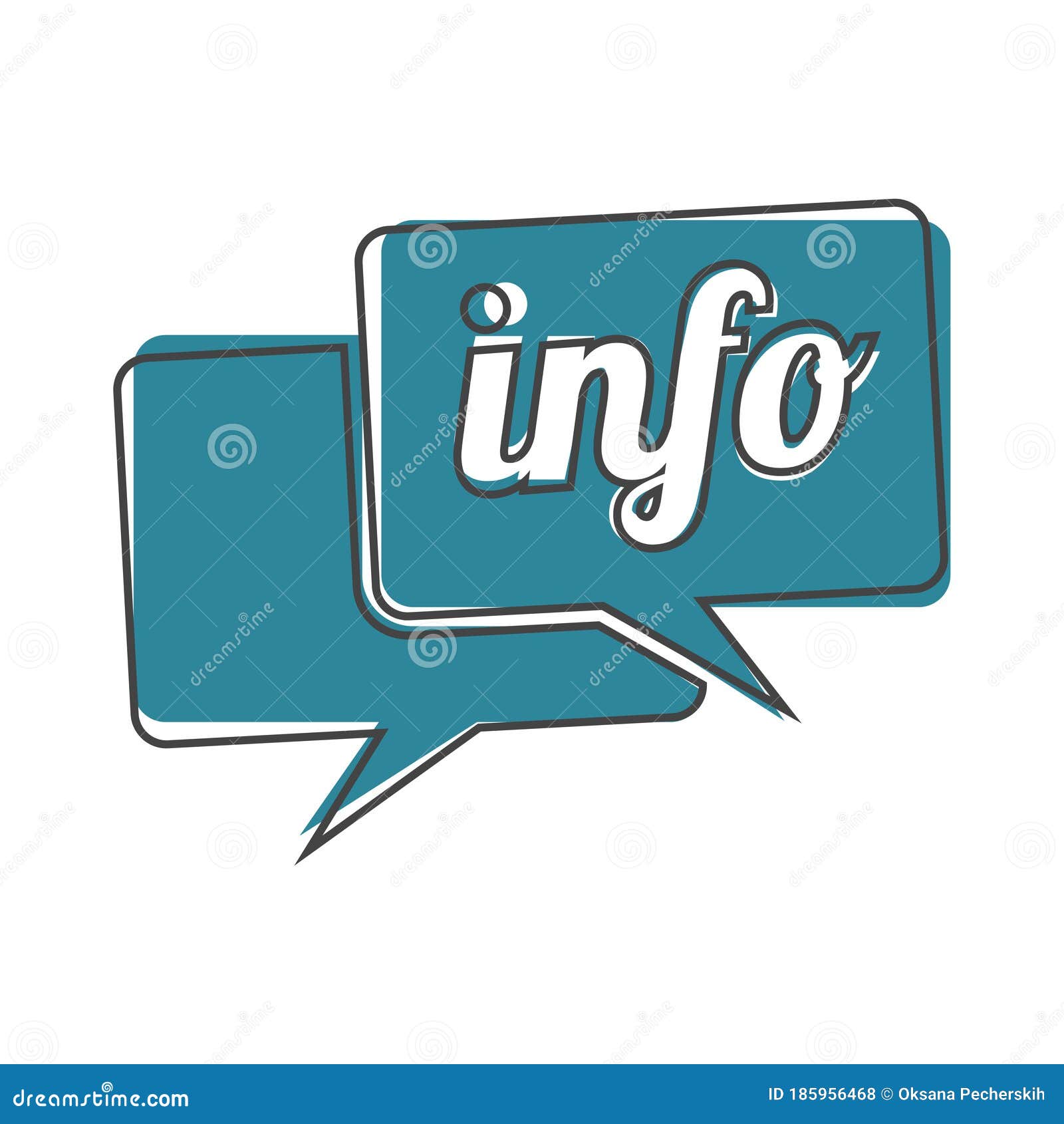 Info Vector Icon in the Cloud. Info Illlustration Cartoon Style on ...