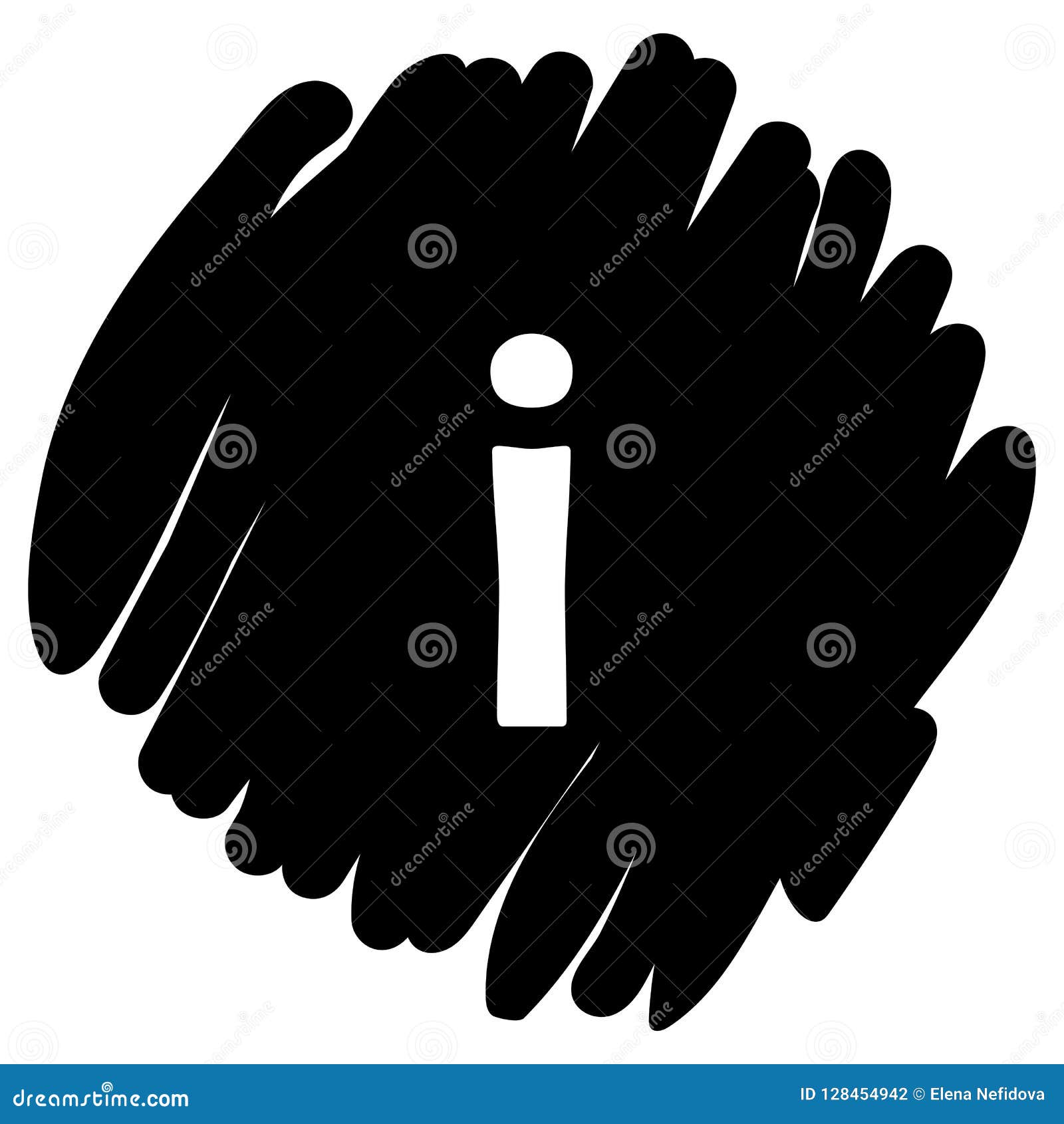 Info Vector Simple Icon on Black Backgrond Stock Vector - Illustration ...