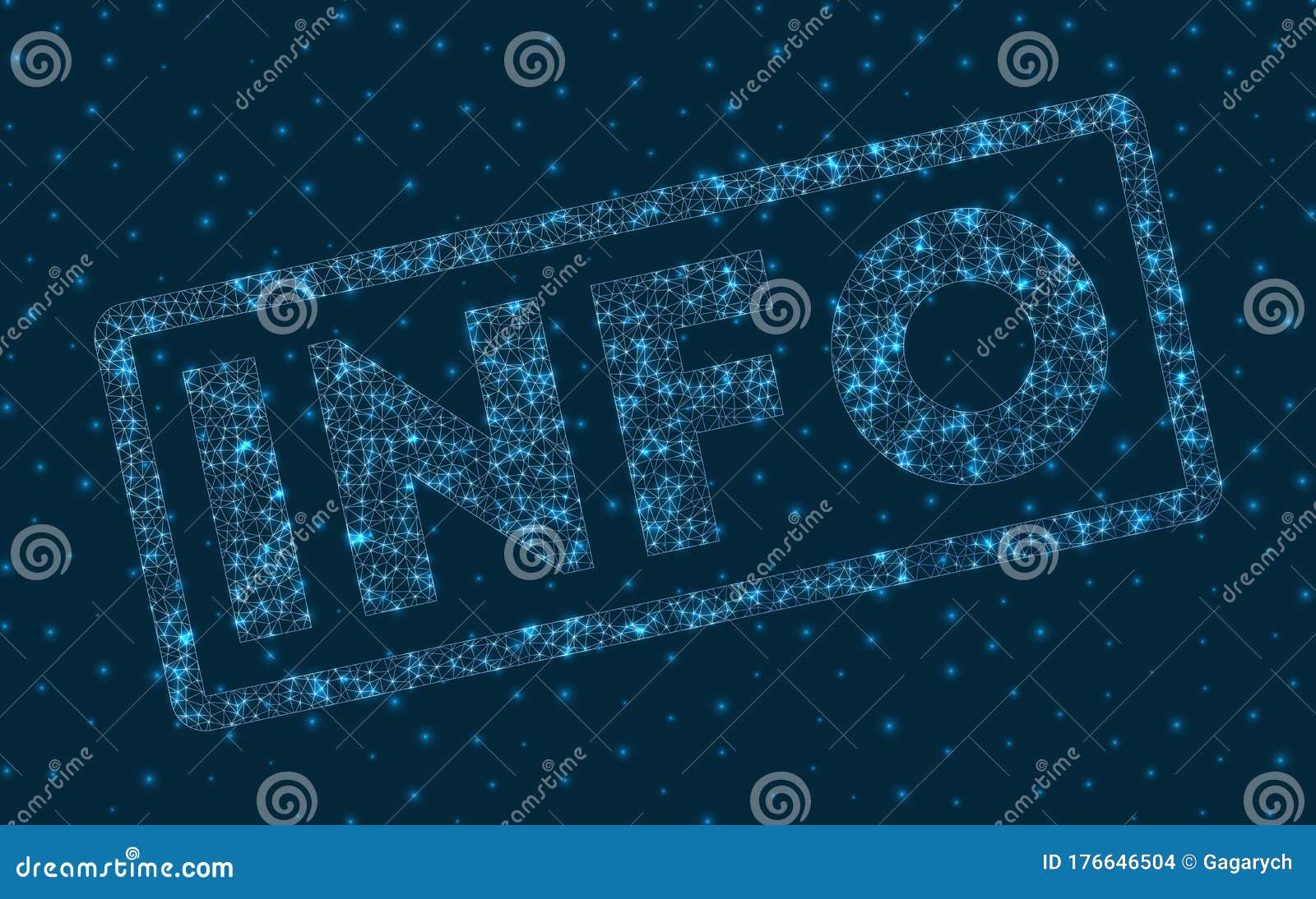 Info Word in Digital Style. Stock Vector - Illustration of fractal ...