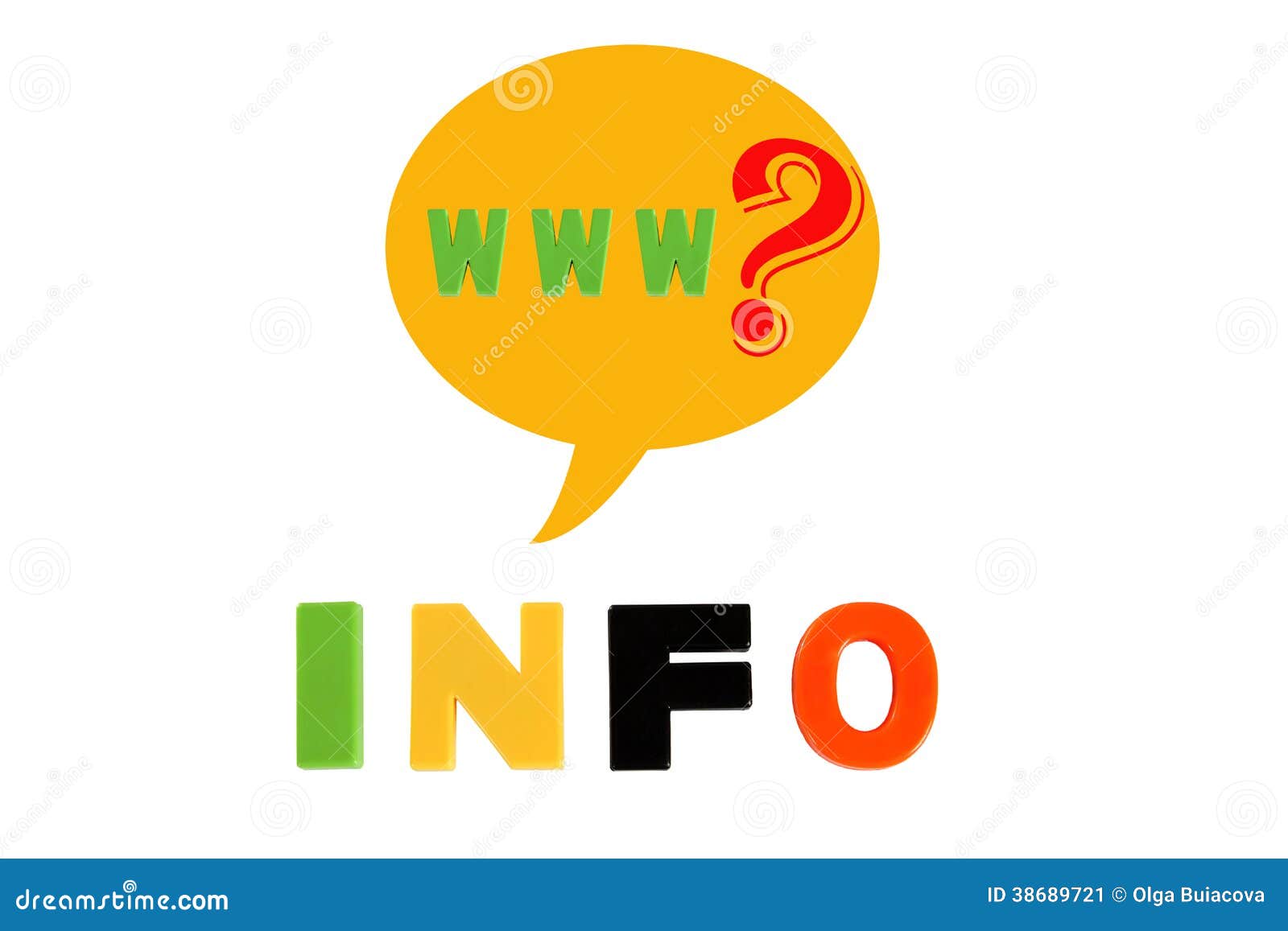 Info Written in Multicolored Plastic Letters Stock Image - Image of ...