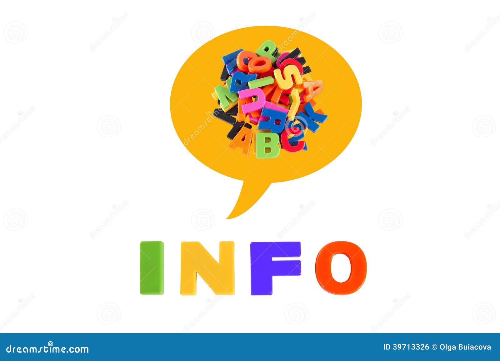 Info Written in Multicolored Plastic Letters. Stock Photo - Image of ...