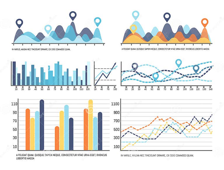Infochart with Data, Flowchart Visual Information Stock Vector ...