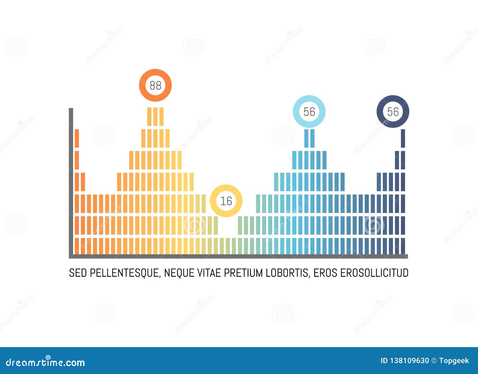 Infochart in Different Colors, Statistics Design Stock Vector ...