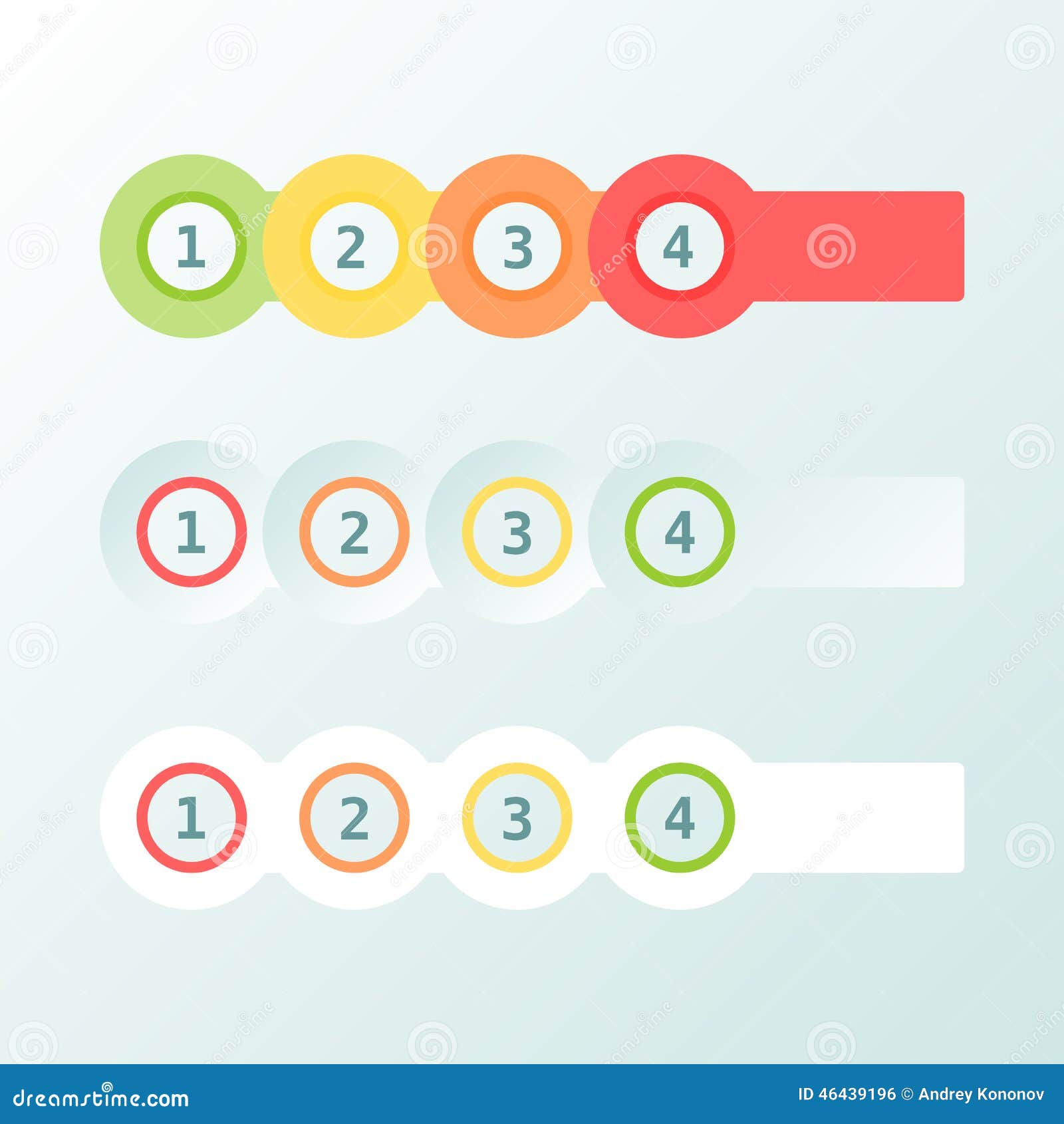 Infogaphics 4 Steps Cartoon Vector | CartoonDealer.com #46481617