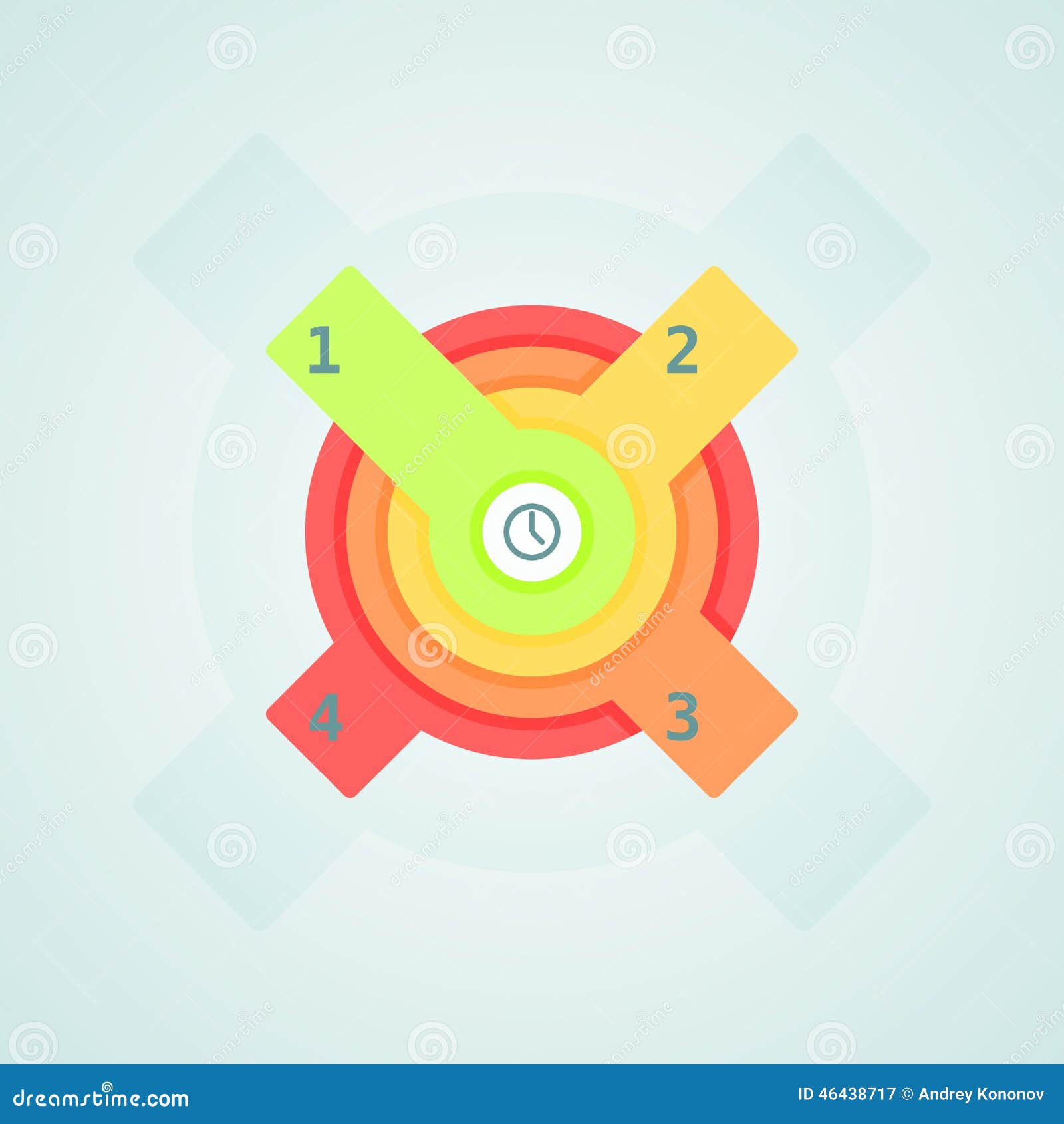 Infogaphics 4 Steps Cartoon Vector | CartoonDealer.com #46481617